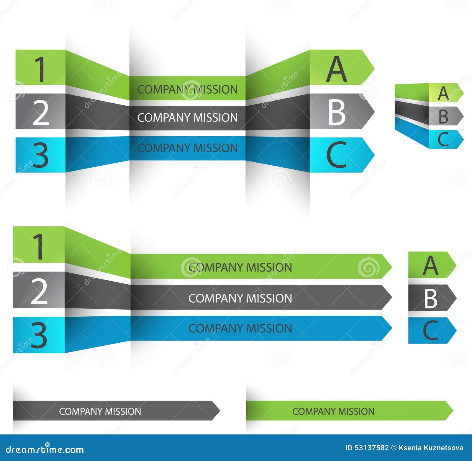 Abstract Set Arrow Template Stock Illustration - Illustration of ...
