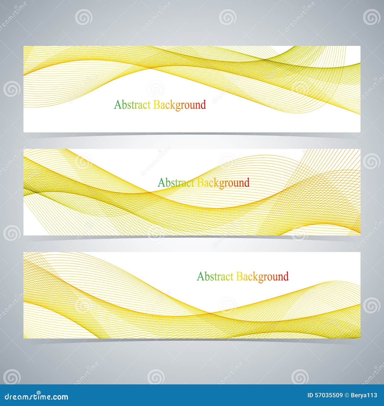 Abstract Set of Colorful Banners with Curved Lines. Vector Illustration ...