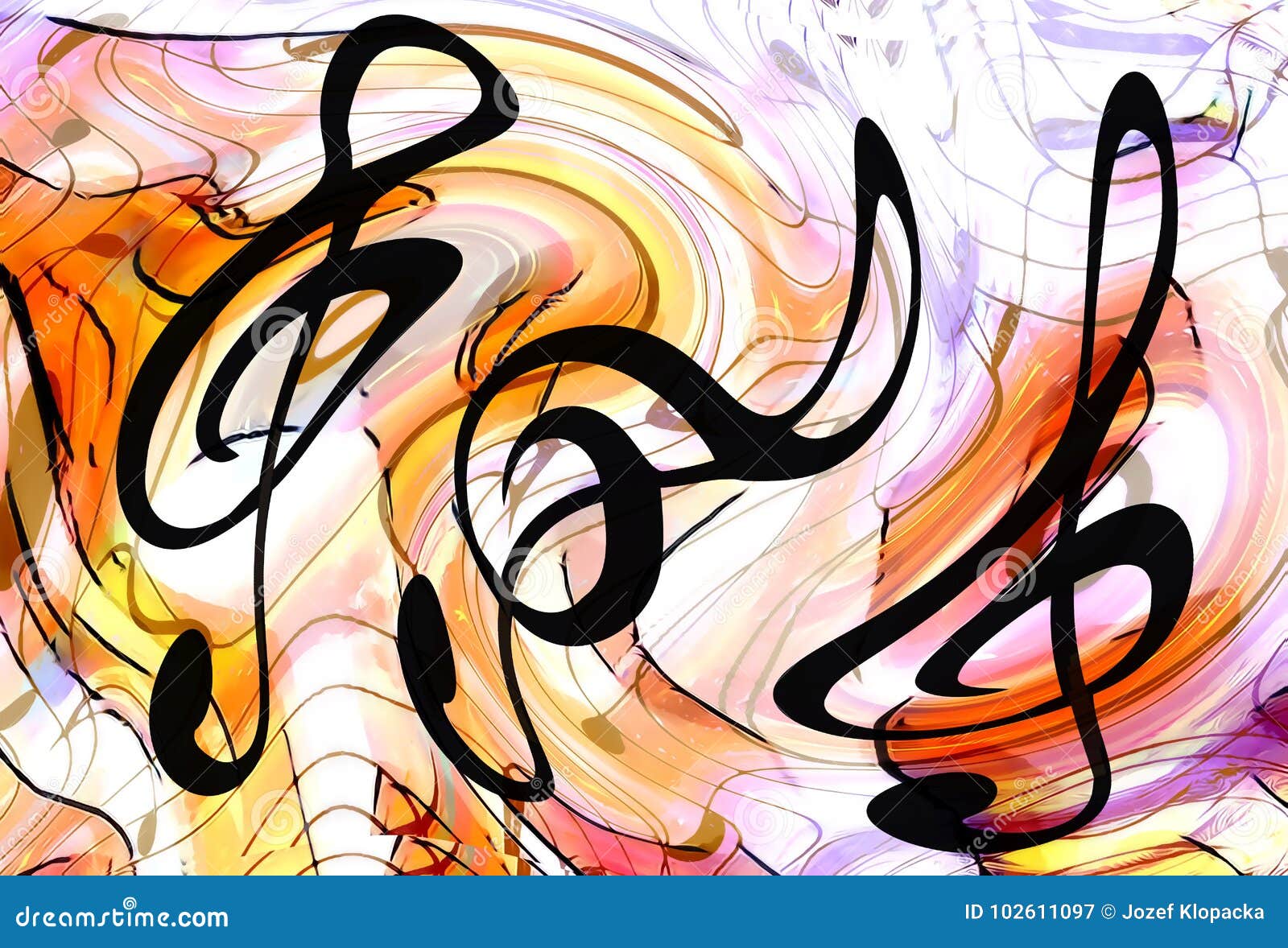 Music Clefs Radial Rainbow Pattern Cartoon Vector | CartoonDealer.com ...