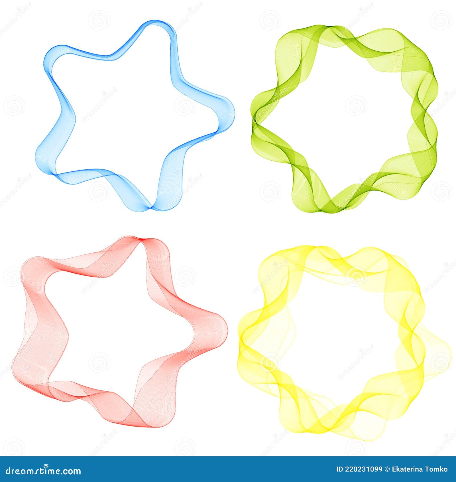 Abstract Set of Round Wave Patterns. Design Element. Eps 10 Stock ...