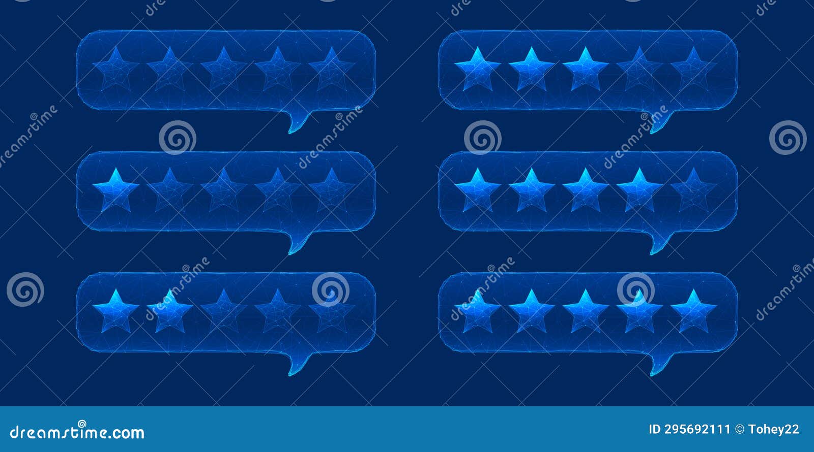 Abstract Set of 5-star Rating Bubbles. Vector Customer Review Concepts ...