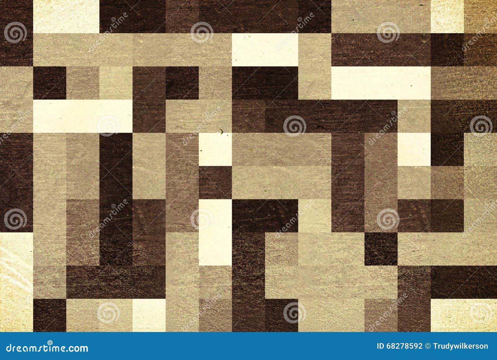 Abstract Shades of Brown Pixel Background Stock Illustration ...