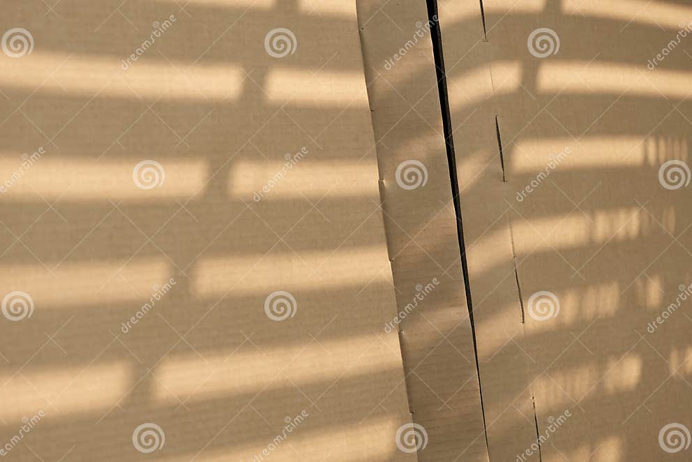 Abstract Shadow Pattern on Surface of 2 Corrugated Brown Cardboard ...