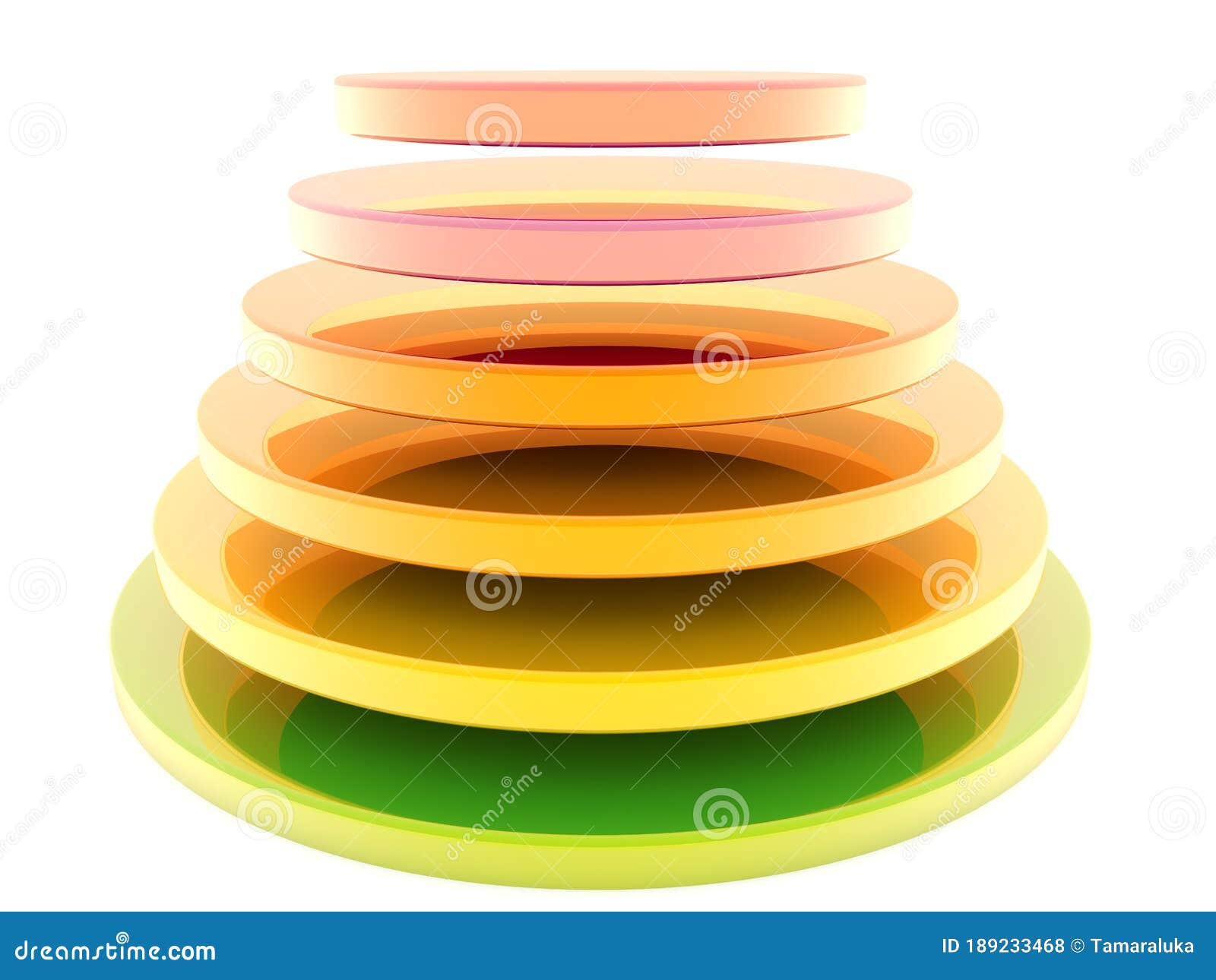 Abstract Shape and Color Pyramid on White Stock Illustration ...
