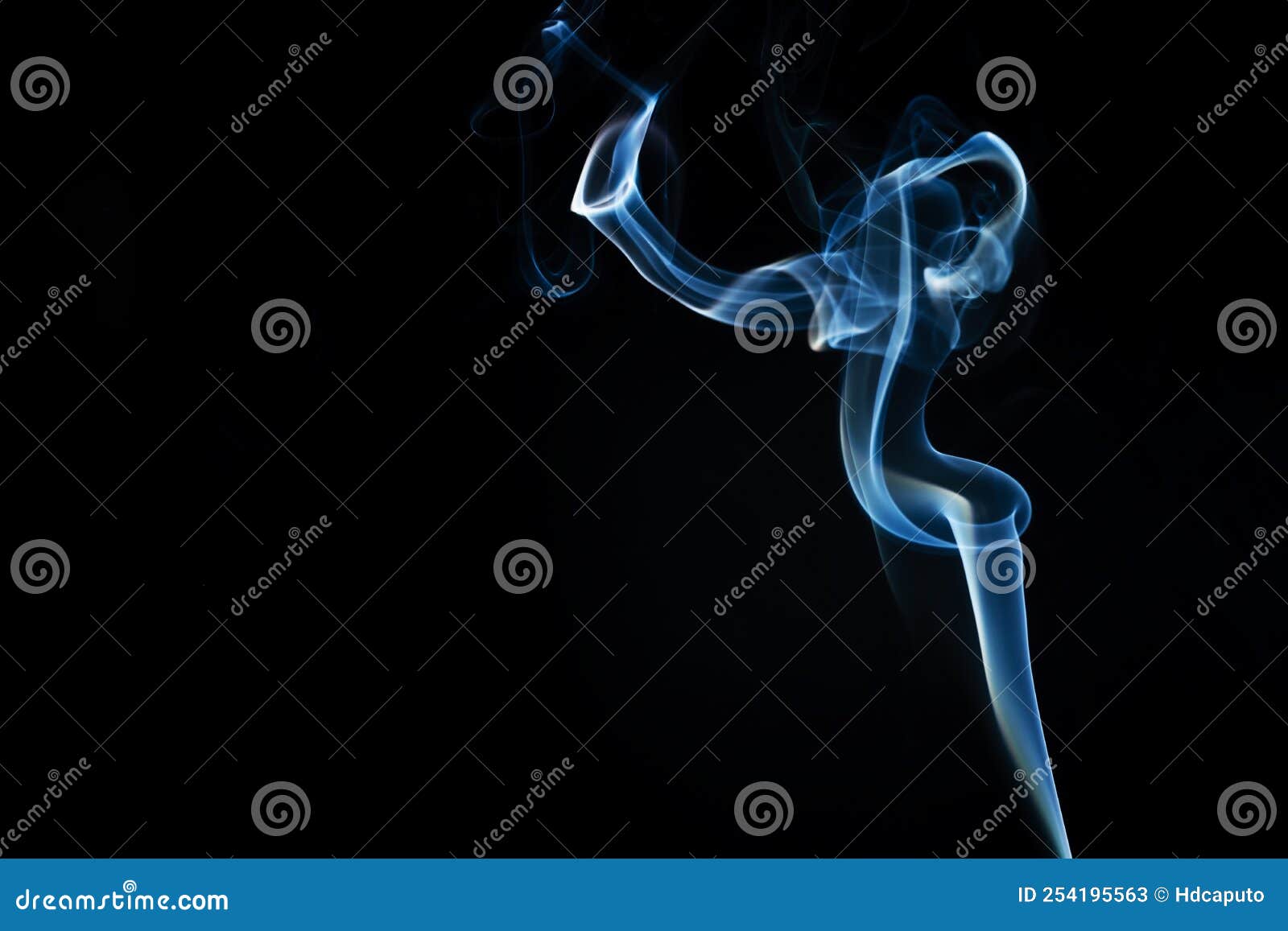 Abstract Shape of Colored Smoke on a Black Background Stock Image ...