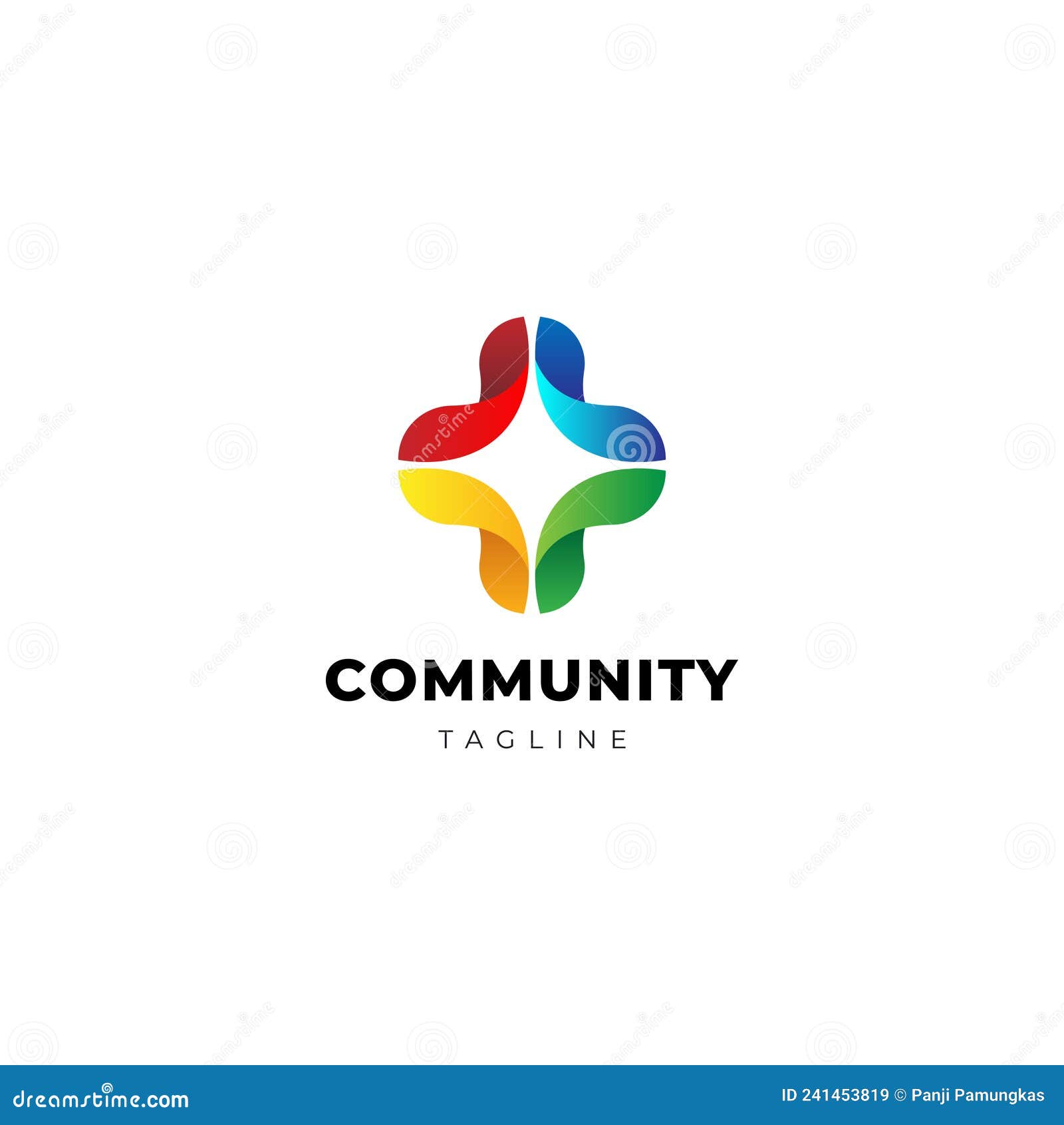 Abstract Shape Colorful Cross Logo Design Template Stock Illustration ...