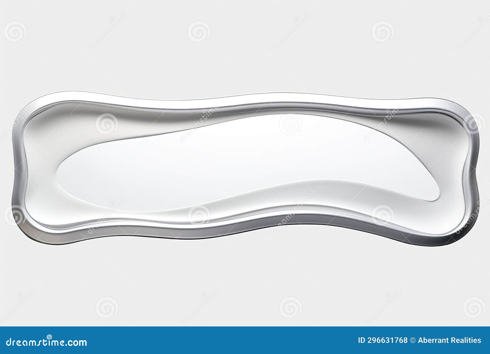 An Abstract Shape with a Curved Surface on a White Background Stock ...