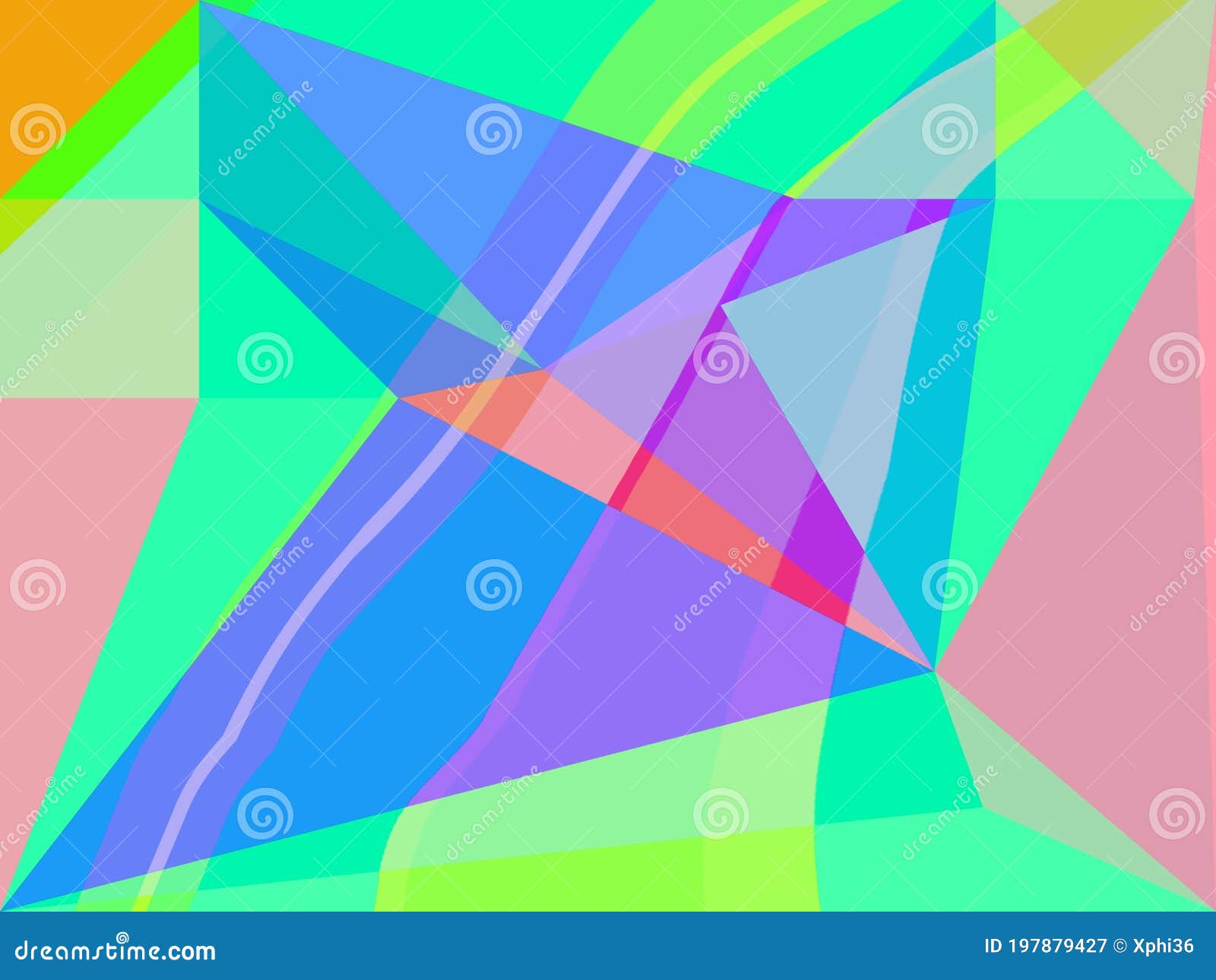 Abstract Shape and Curves, Nice Multicolored Background. Copy Space ...