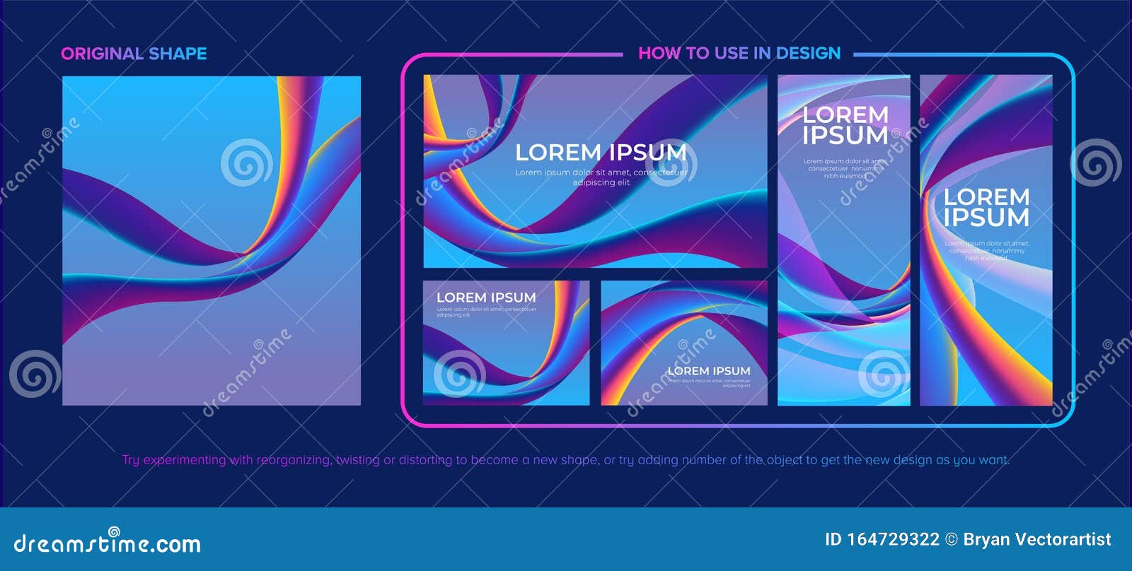 Abstract Shape with Design Pack Stock Illustration - Illustration of ...