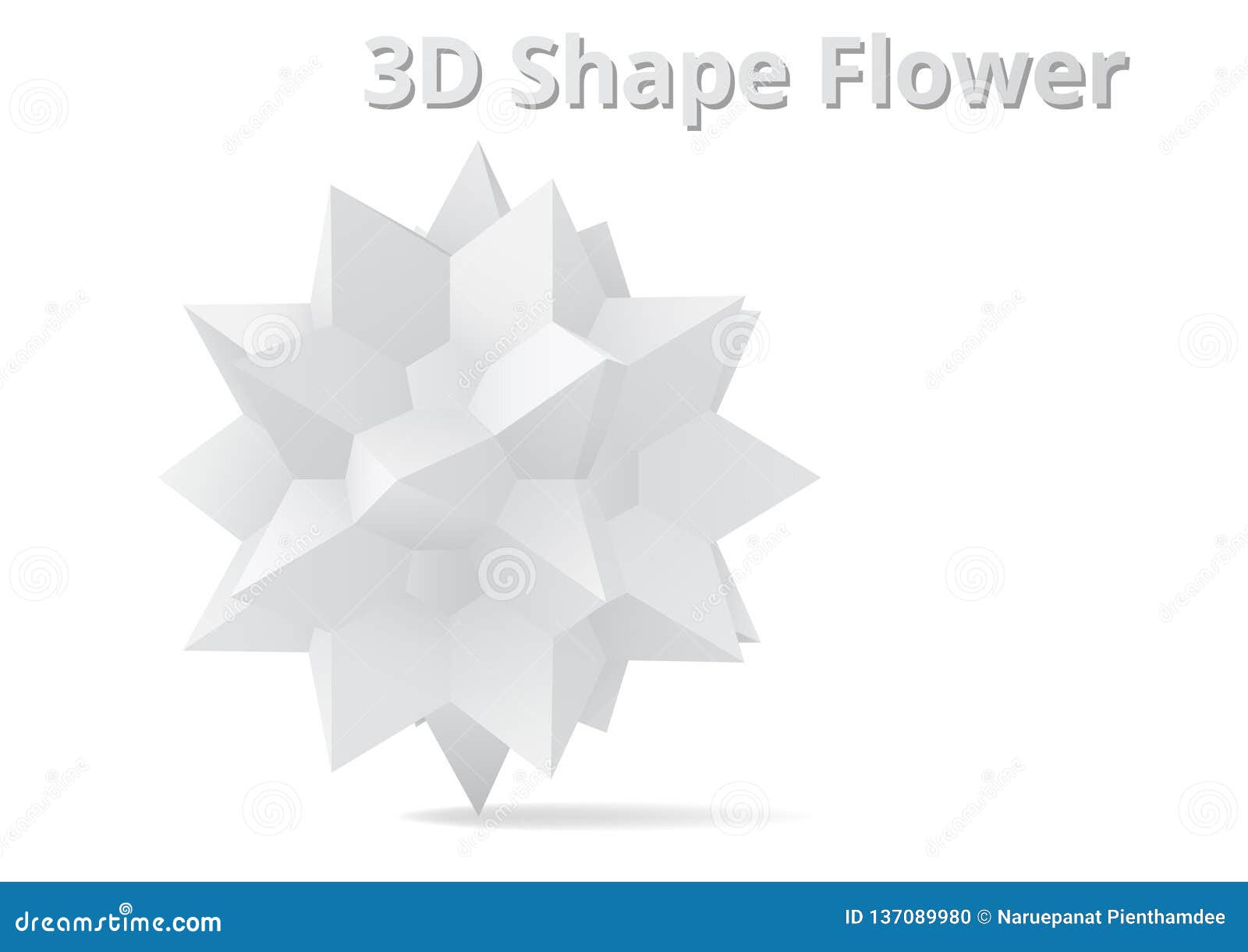 3D Shape Flower stock vector. Illustration of figure - 137089980