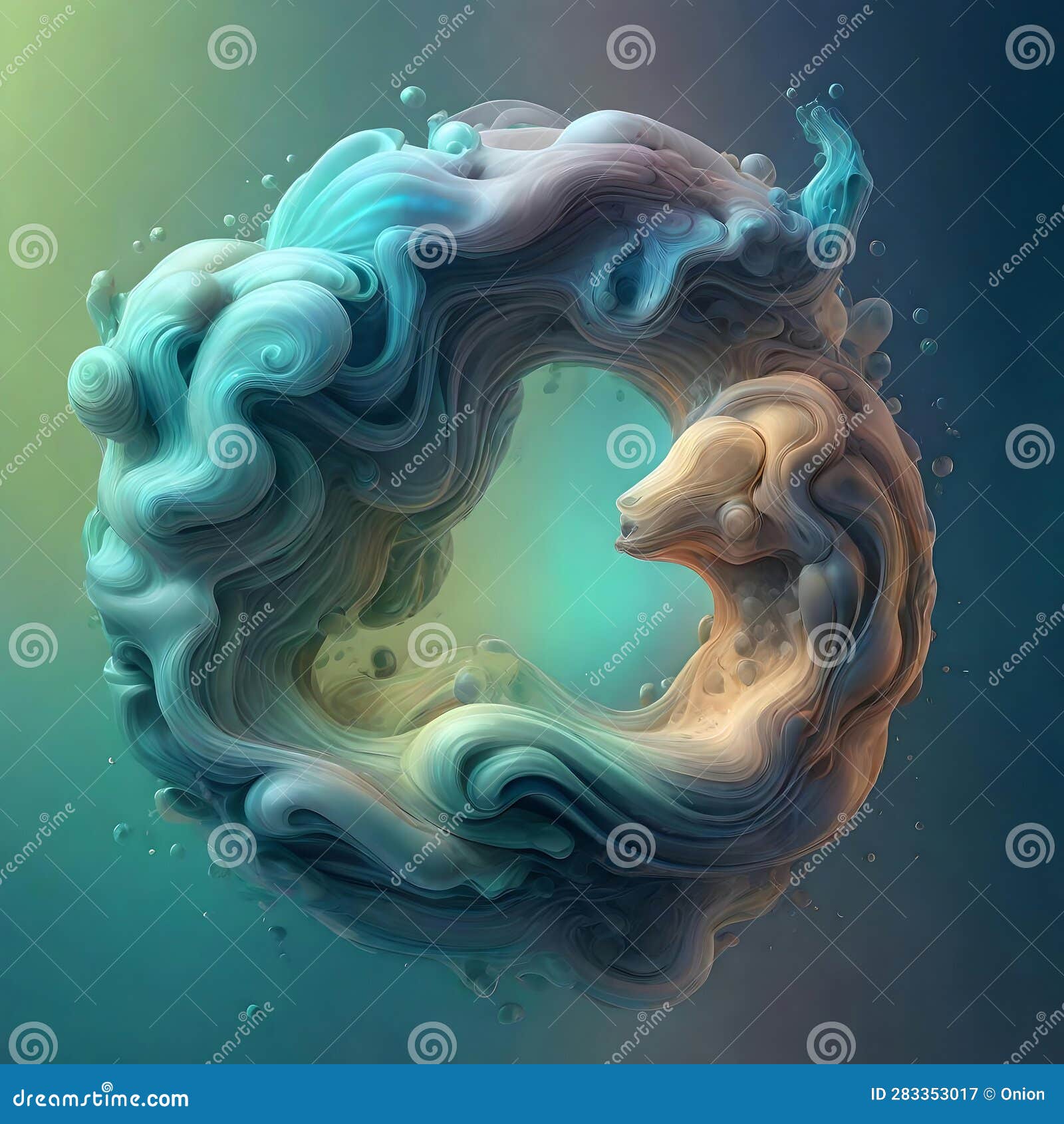 Abstract Shape Fluid Motion - Ai Generated Image Stock Illustration ...