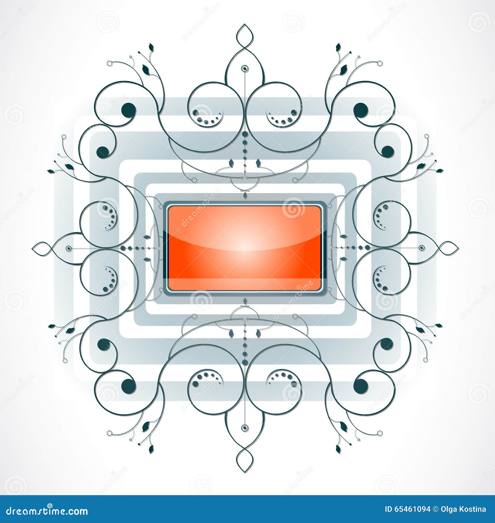 Abstract shape with frame. stock vector. Illustration of abstract ...