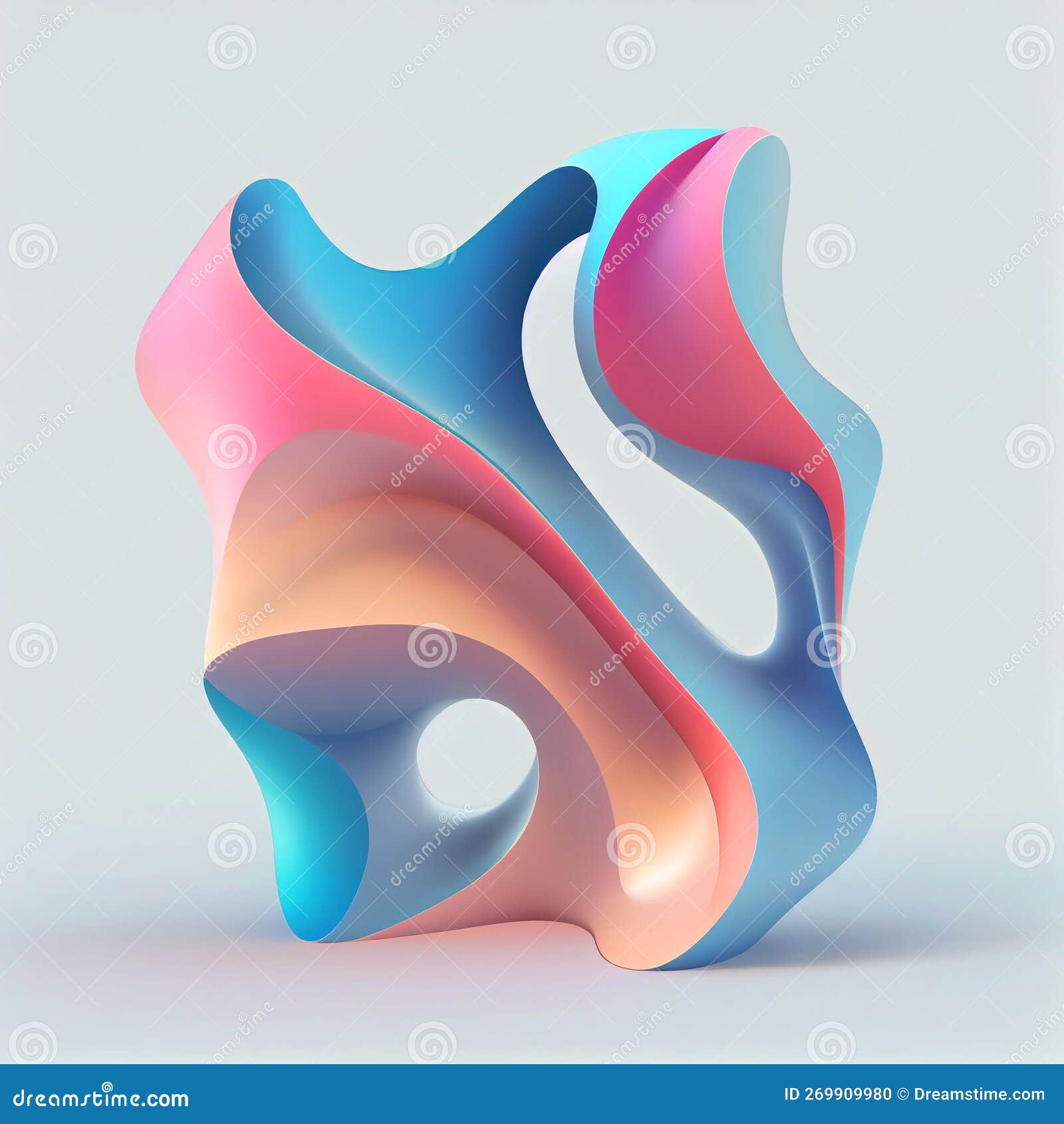 Abstract Shape with Gradient Color. Generative AI. Stock Illustration ...