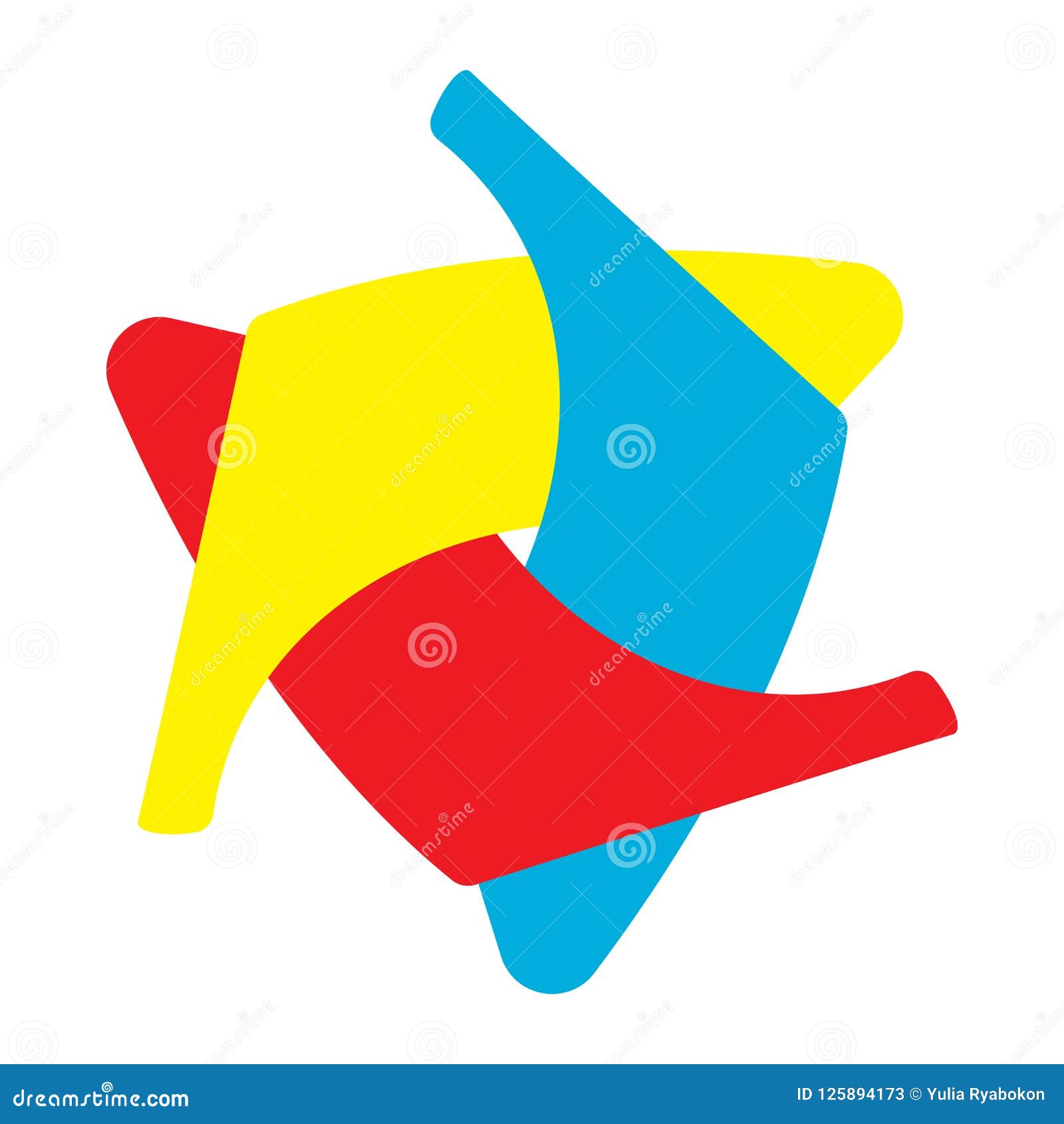 Abstract Shape Icon, Cartoon Style Stock Illustration - Illustration of ...