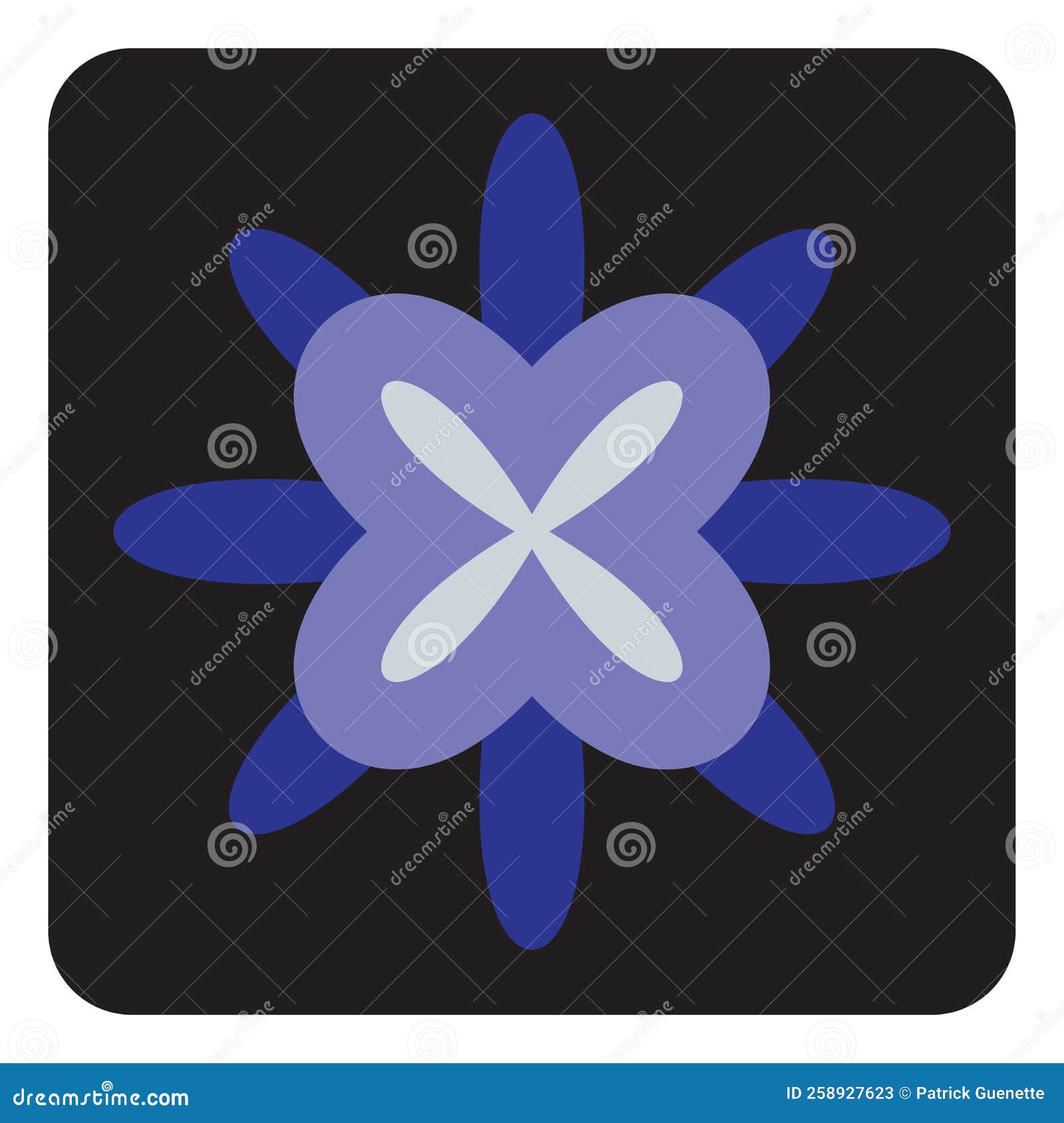 Abstract shape, icon stock vector. Illustration of vector - 258927623