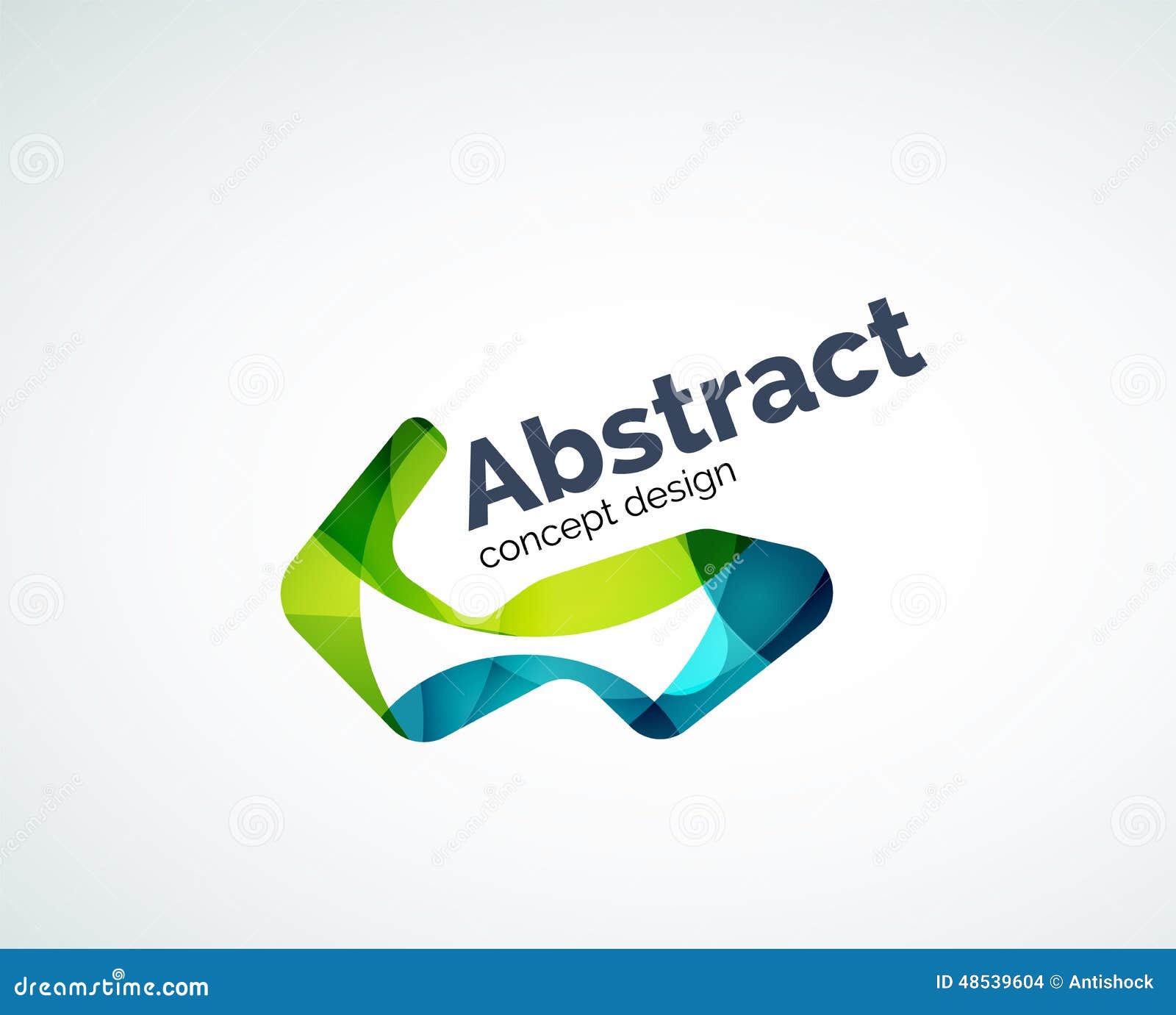 Abstract shape logo design stock vector. Illustration of shadow - 48539604