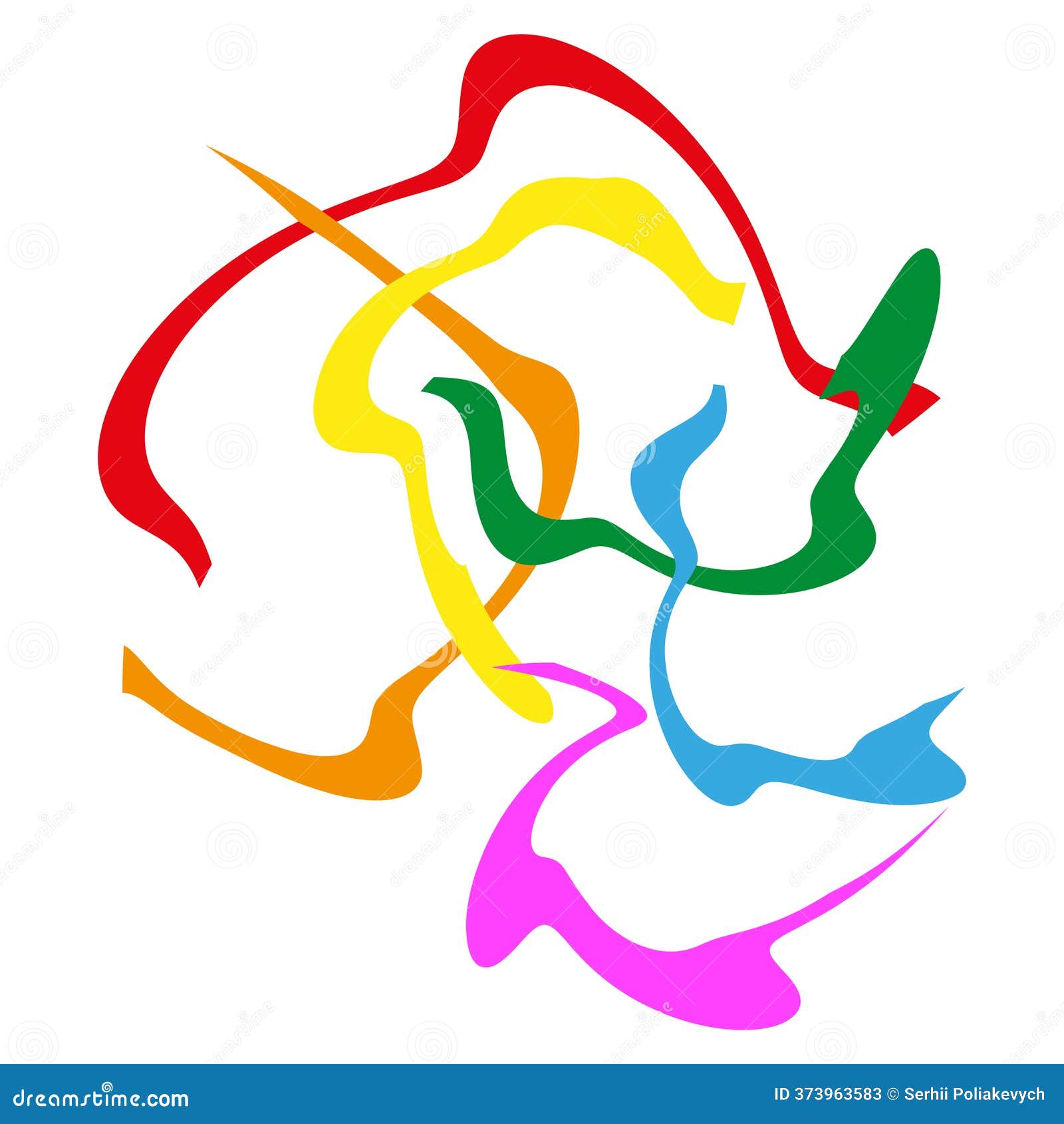 Ribbon In The Form Of A Flag Of Gender Fluid Pride. Sexual ...