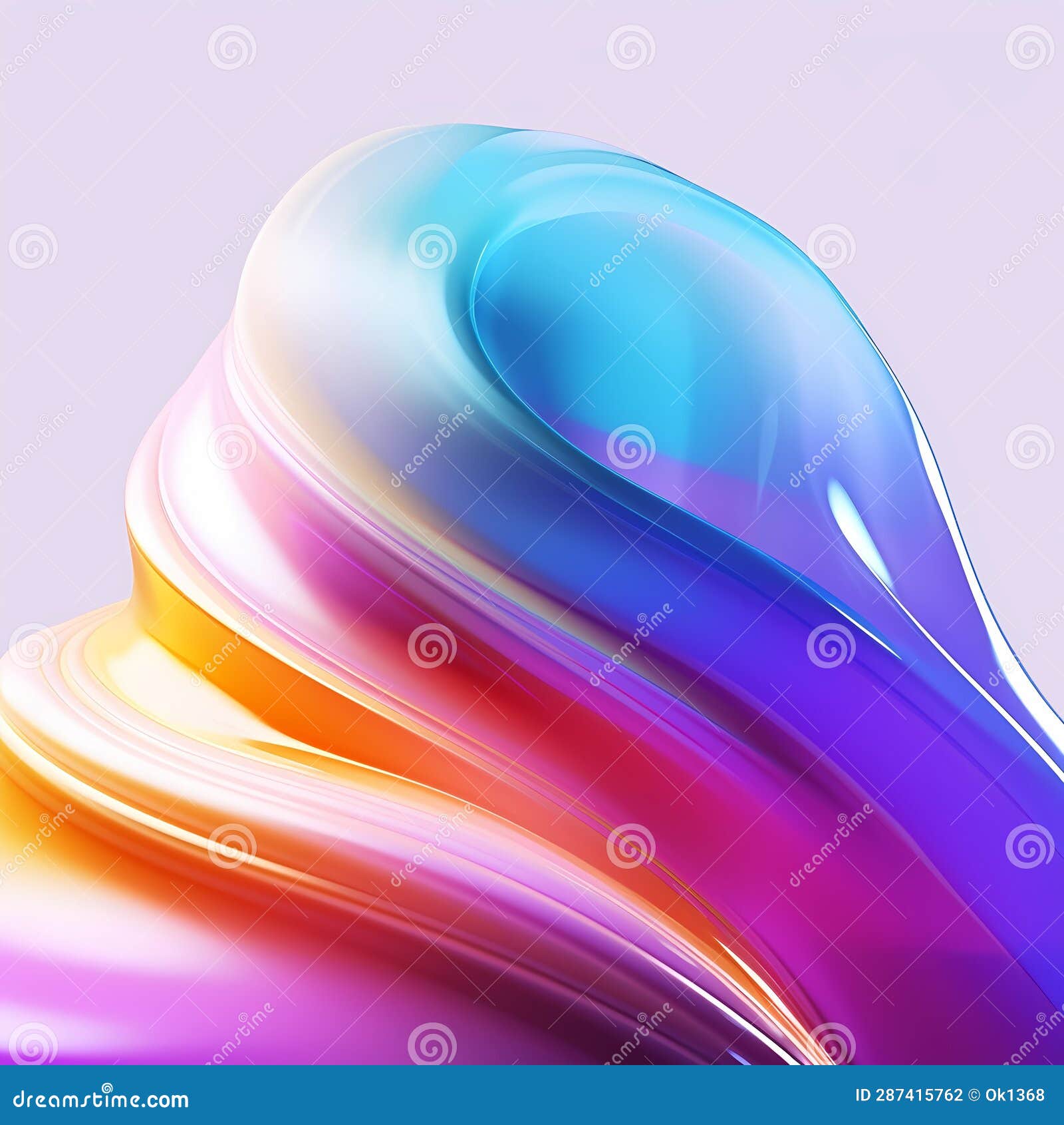 Abstract Shape of Rainbow Liquid. Generative AI Stock Photo - Image of ...