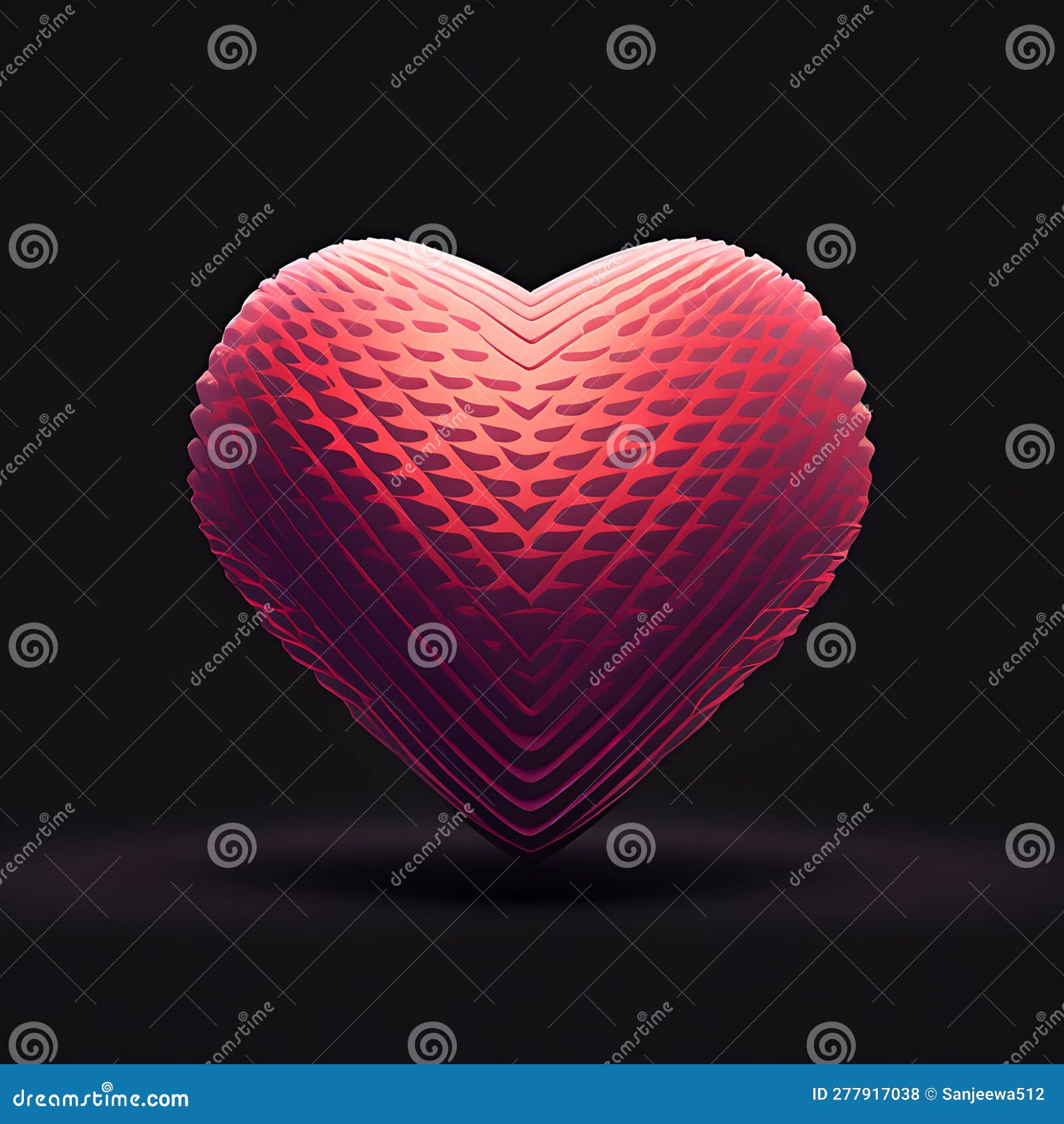 Abstract Shape Red Heart Background Stock Illustration - Illustration ...