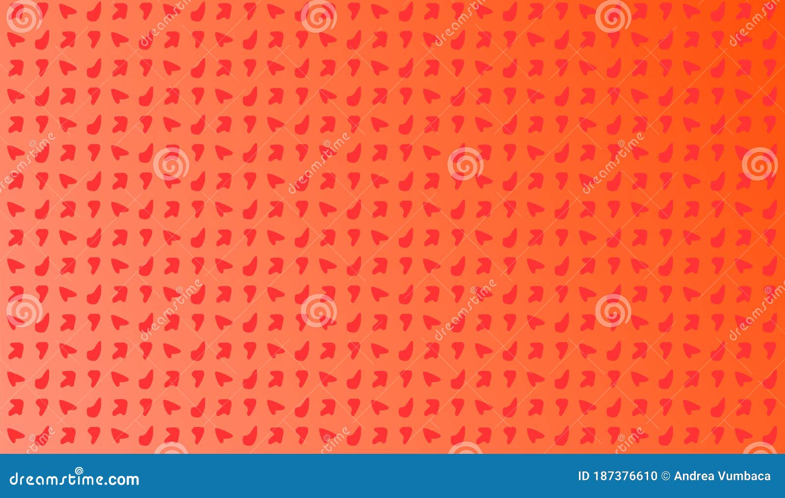 Abstract Shape Red Seamless Pattern Vector Cartoon Isolated ...