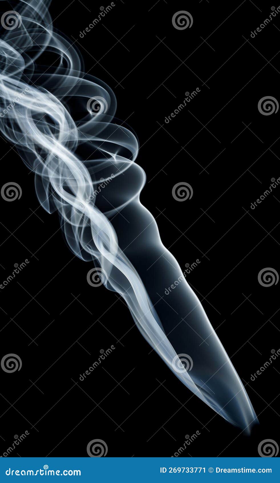 Abstract Shape Smoke on Black Background Stock Image - Image of aroma ...