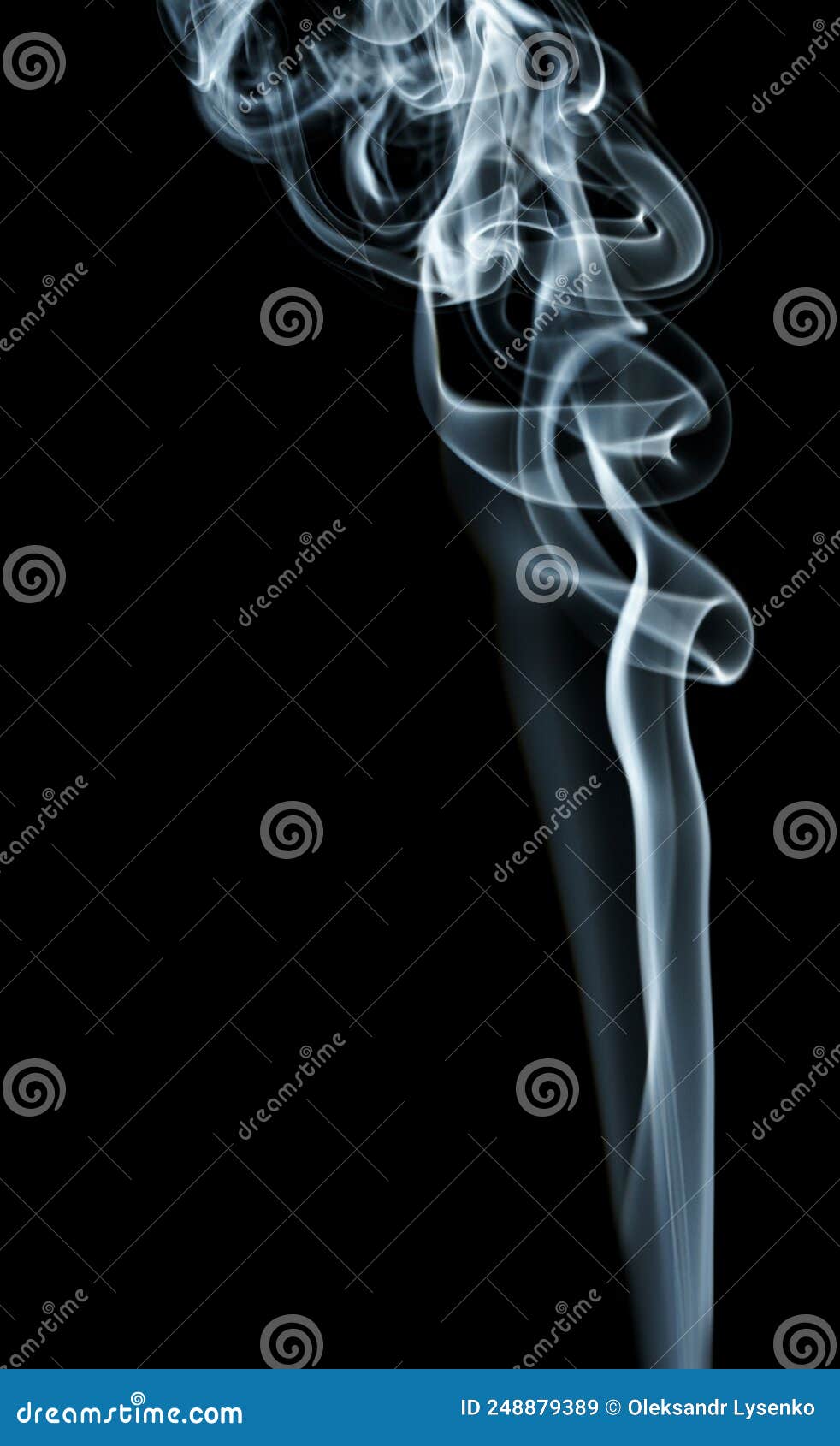 Abstract Shape Smoke on Black Background Stock Image - Image of pattern ...