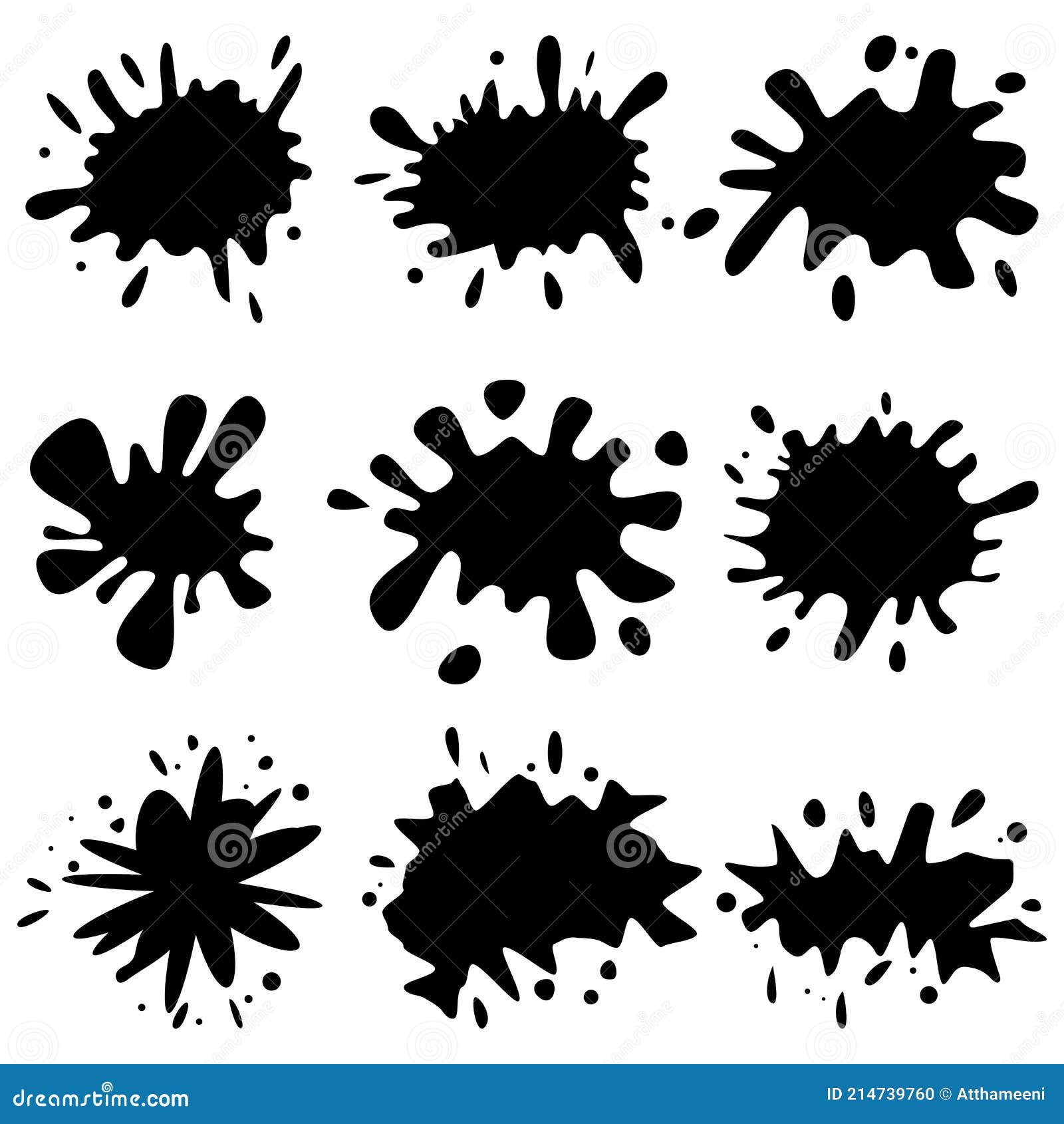 Abstract Shape Splatter Illustration Premium Vector for Graphic Stock ...