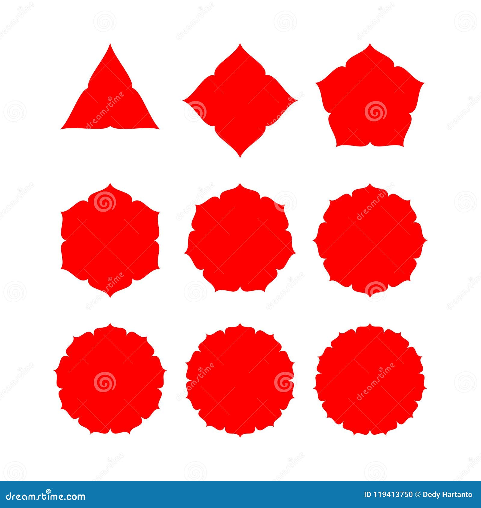 Abstract Shape with Variety Pointed Stock Vector - Illustration of ...