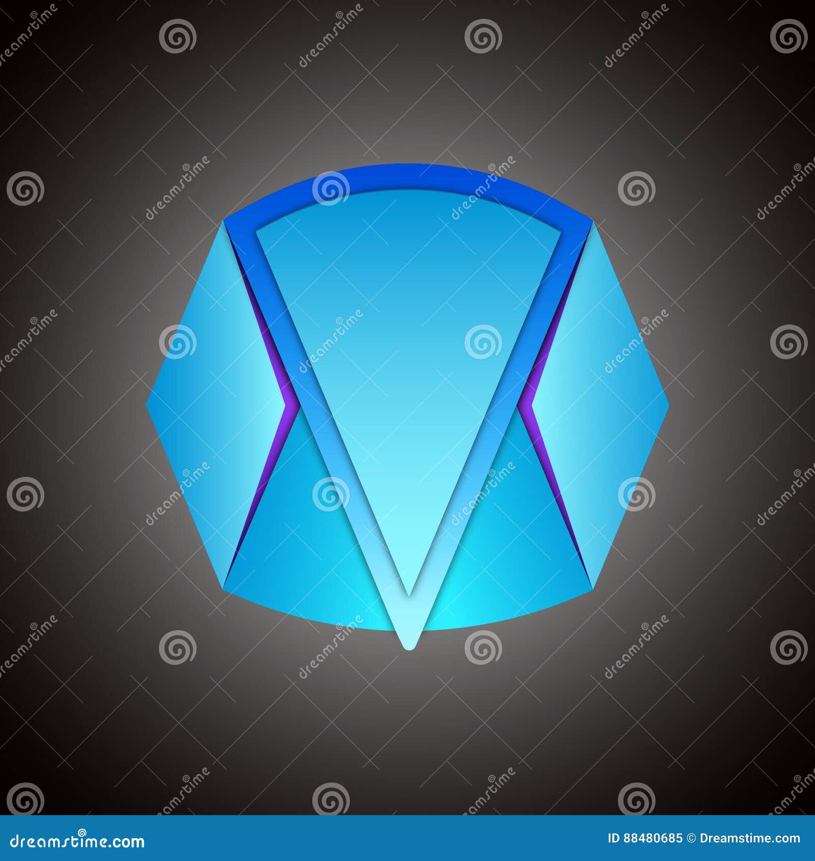 Abstract Shape Vector Logo Icon Stock Vector - Illustration of purple ...