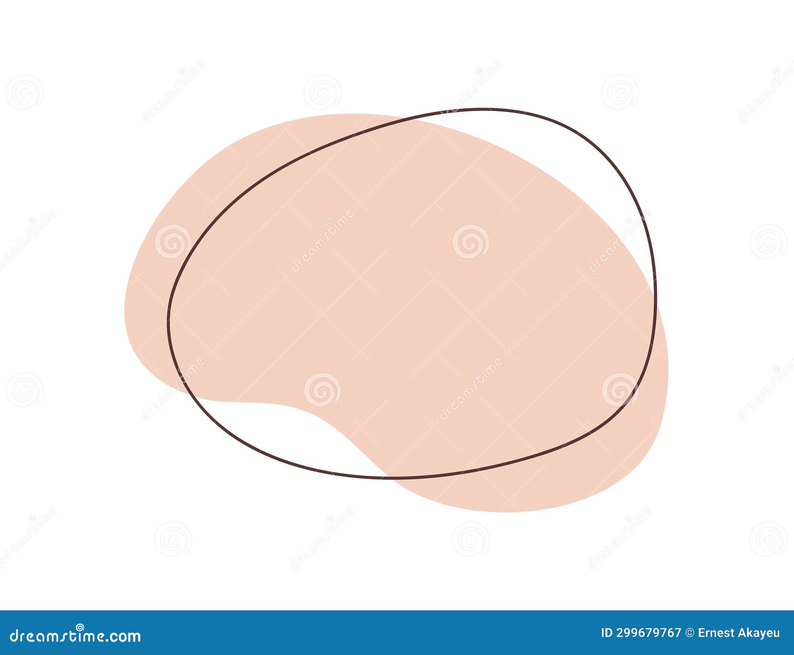 Abstract Shaped Background Design, Natural Rounded Frame. Organic Fluid ...