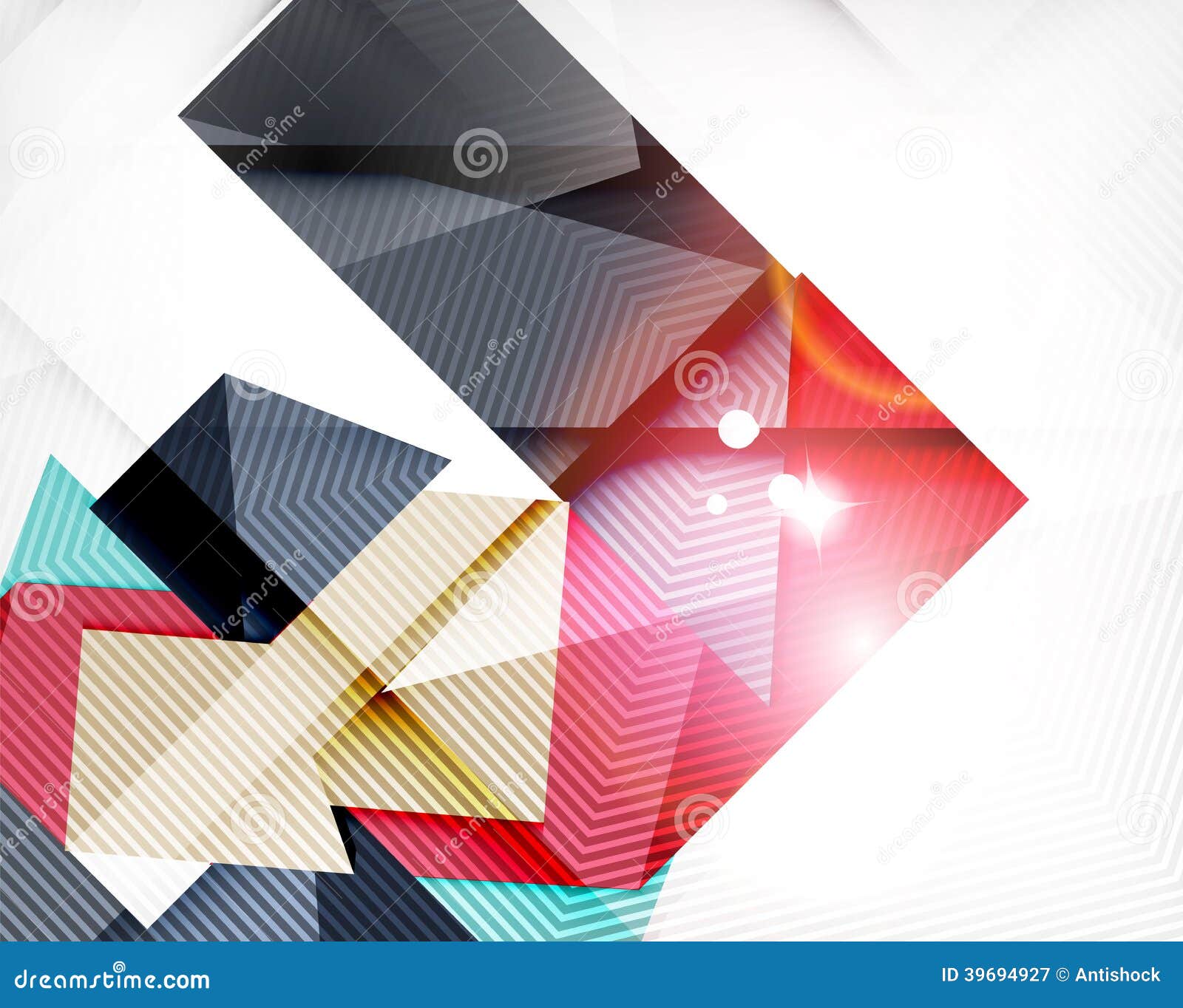 Abstract Shapes Background with Light Stock Vector - Illustration of ...
