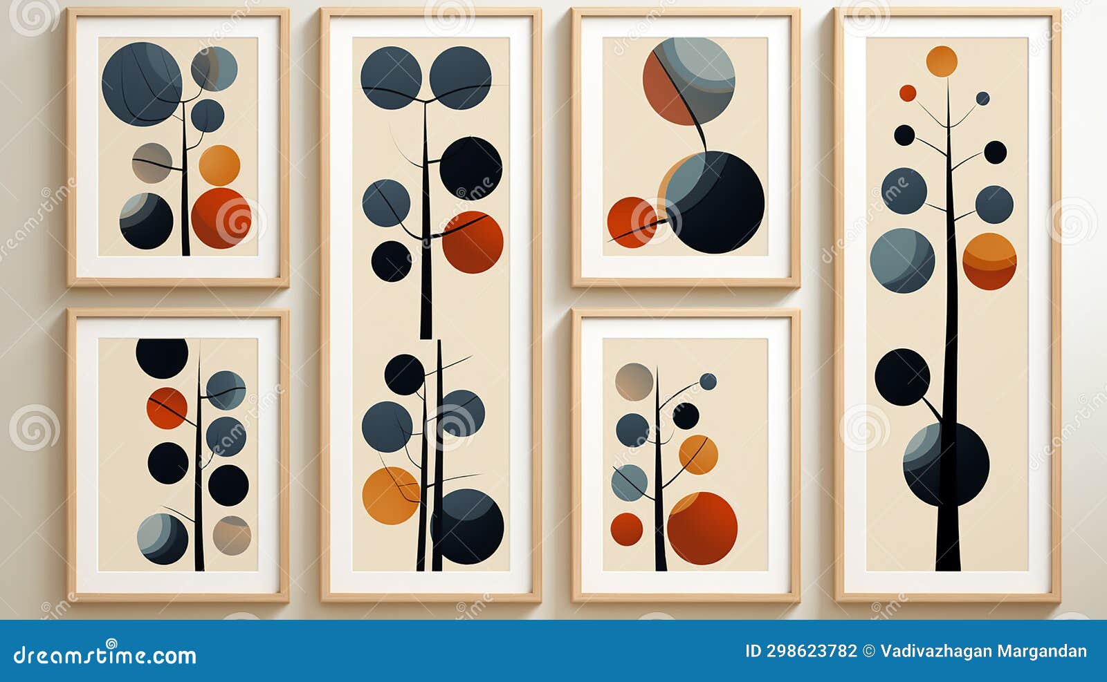 Modern Vector Art Print Collection Stock Illustration - Illustration of ...