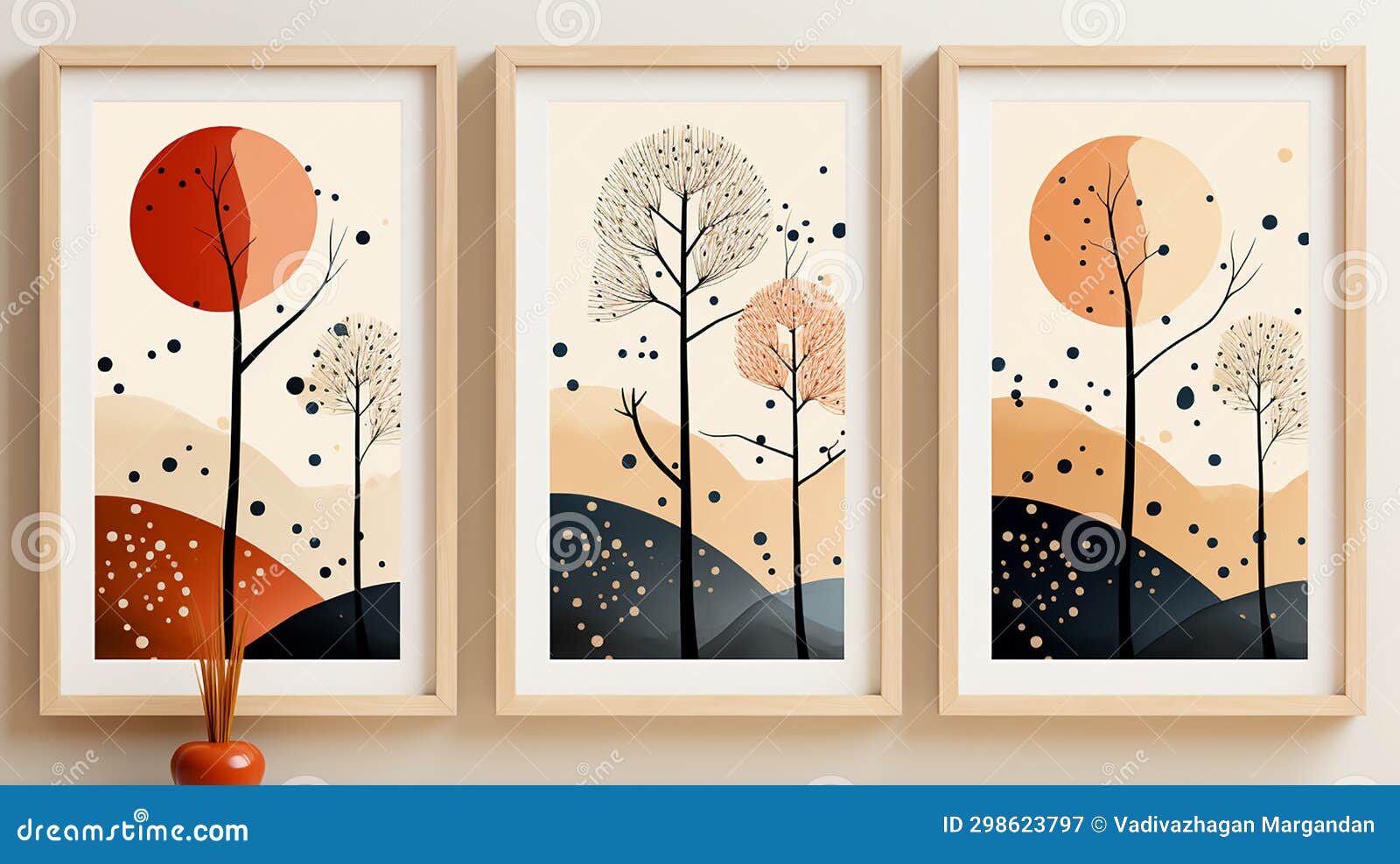 Modern Vector Art Print Collection Stock Illustration - Illustration of ...