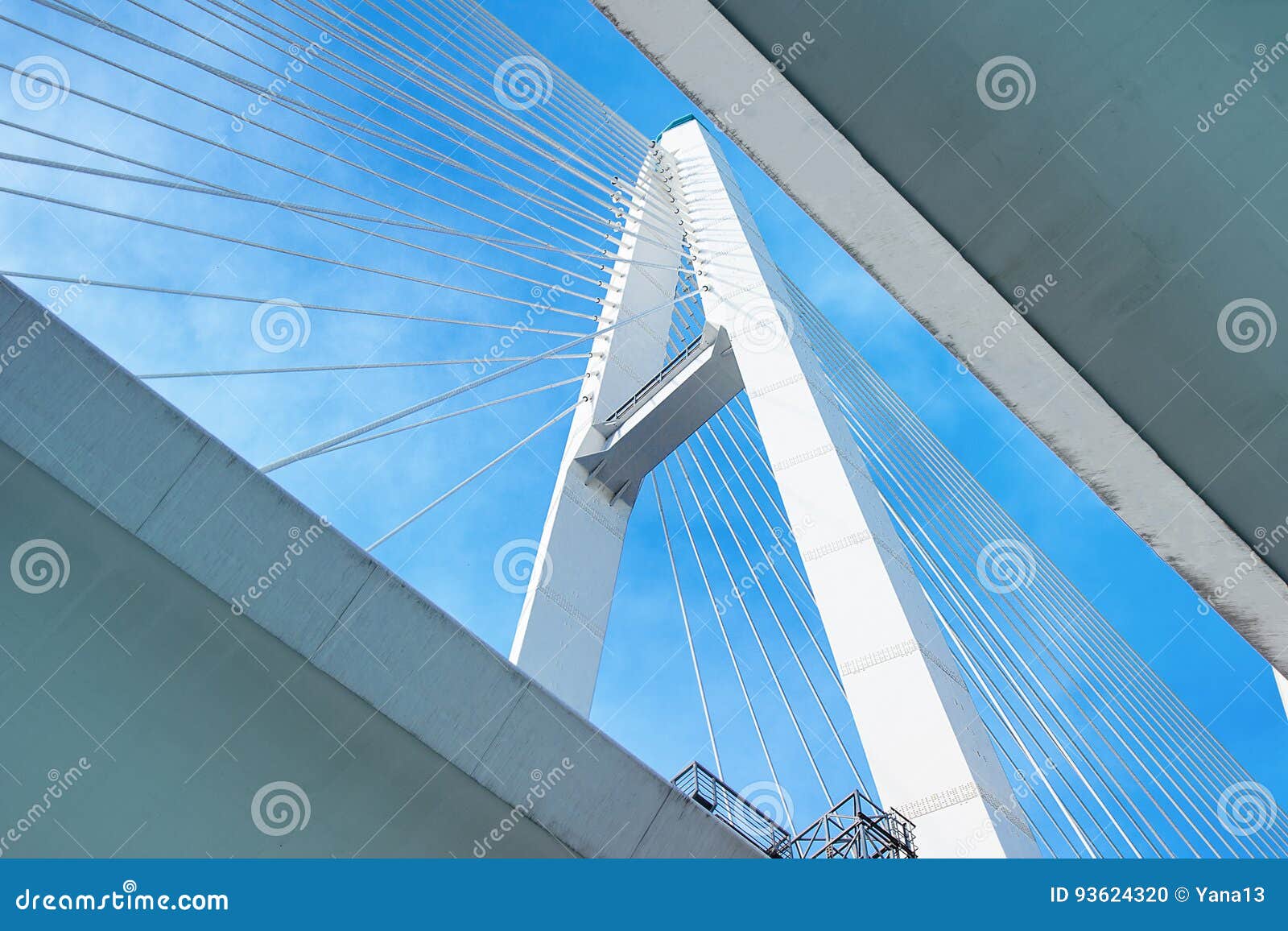 Abstract Shapes of Cable-stayed Bridge Stock Photo - Image of ...