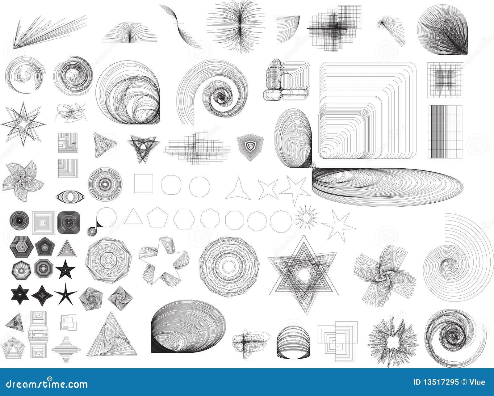 Abstract Shapes Collection stock illustration. Illustration of ...