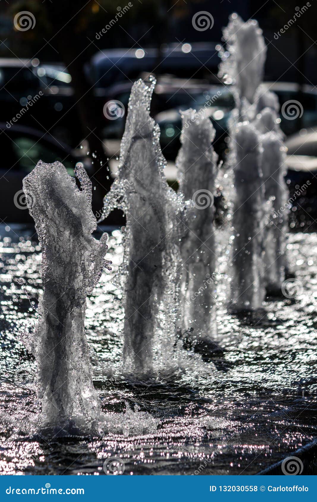 Abstract Shapes of the Water of a Fountain - Photography Stock Photo ...