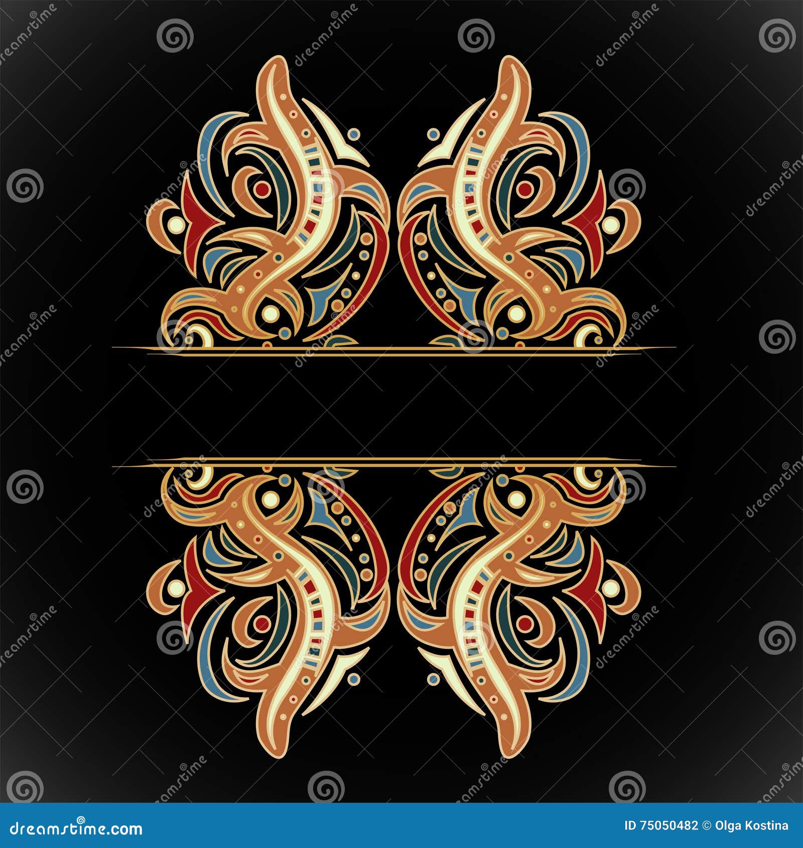 Abstract Shapes with Frame. Stock Vector - Illustration of black ...