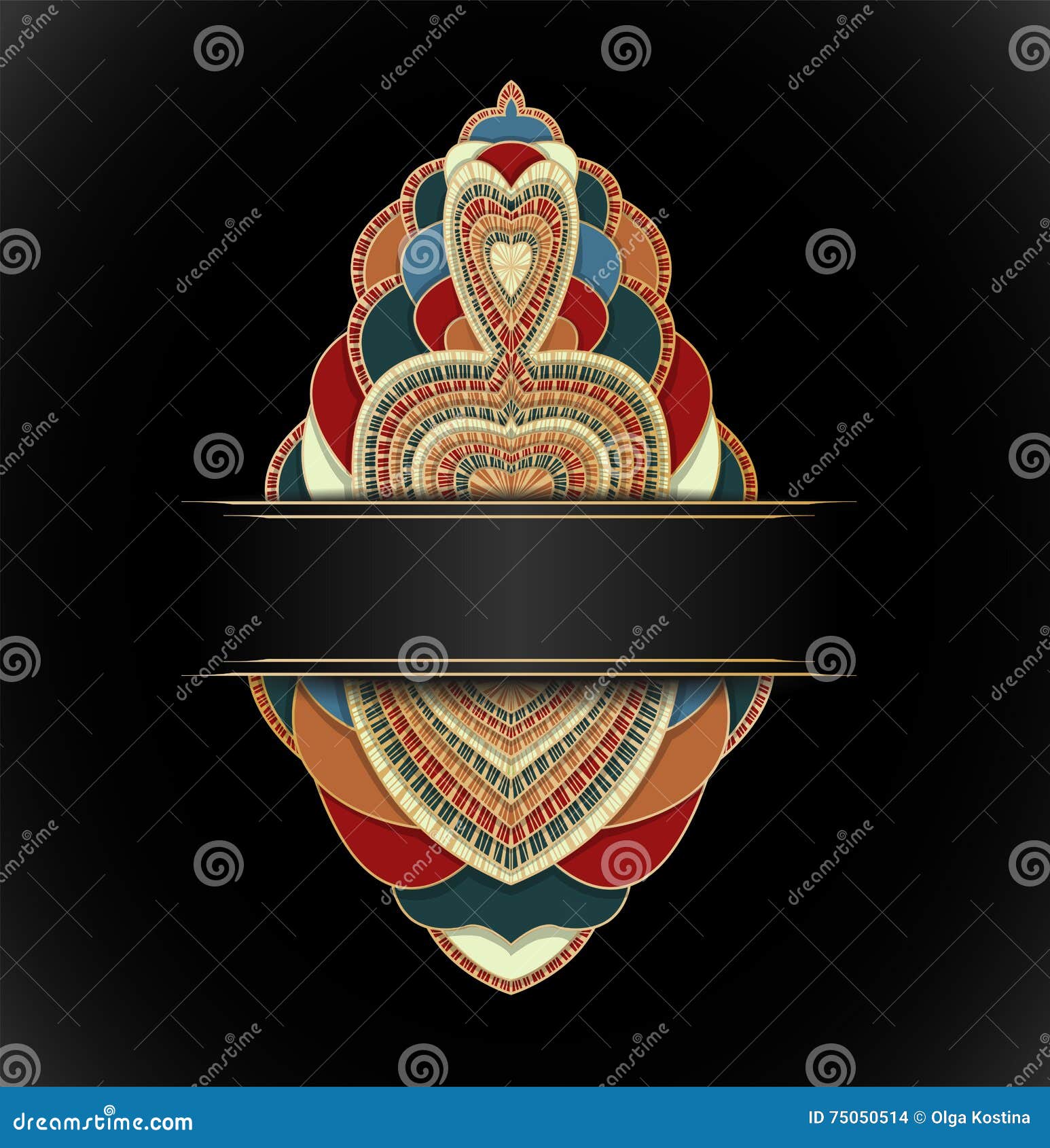 Abstract Shapes with Frame. Stock Vector - Illustration of retro ...