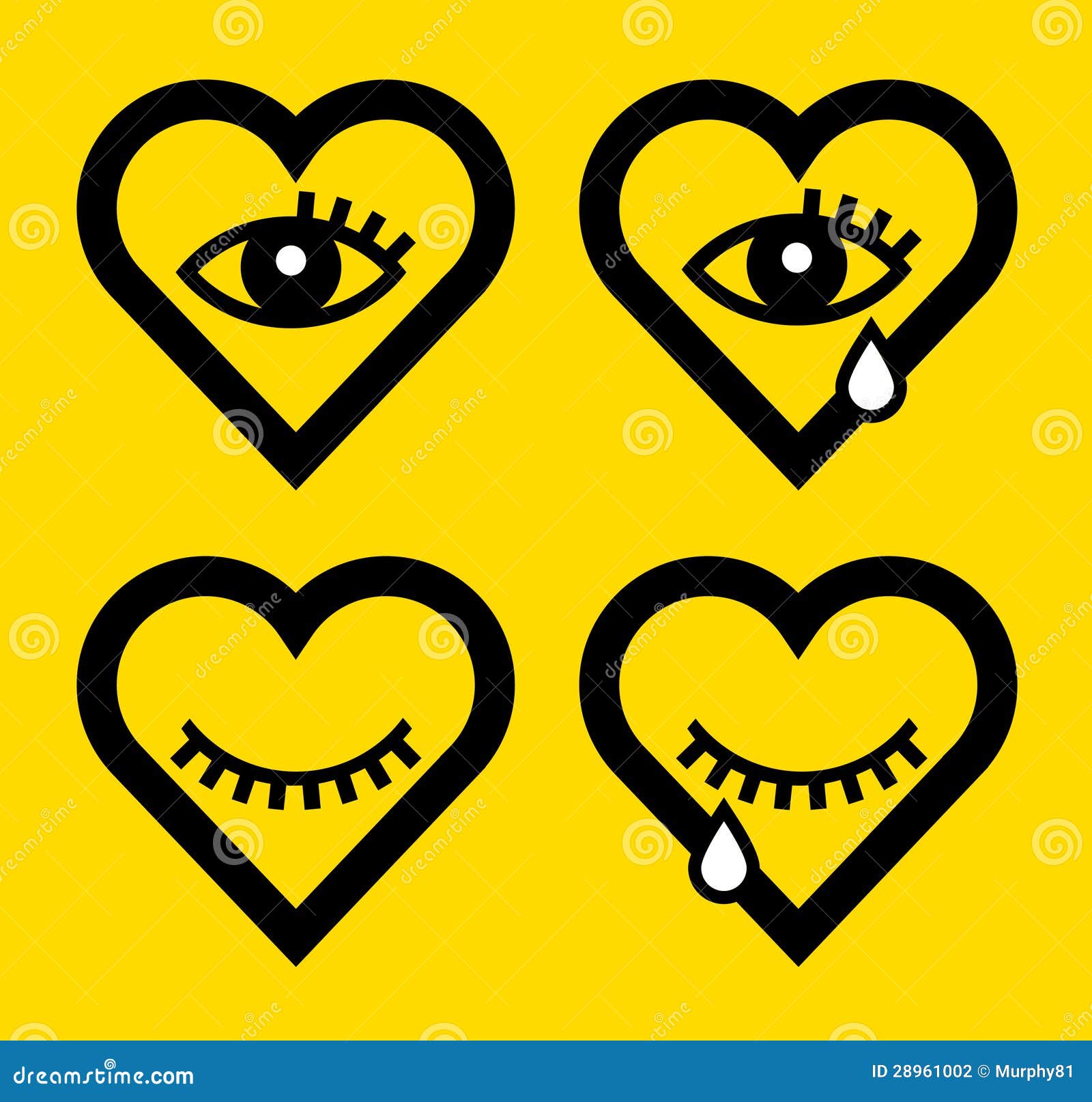 Abstract Shapes of Heart and Eye Stock Vector - Illustration of love ...