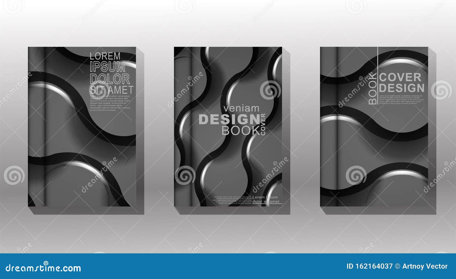 Abstract Shapes of Interconnected Circles Such As Liquids. Collection ...