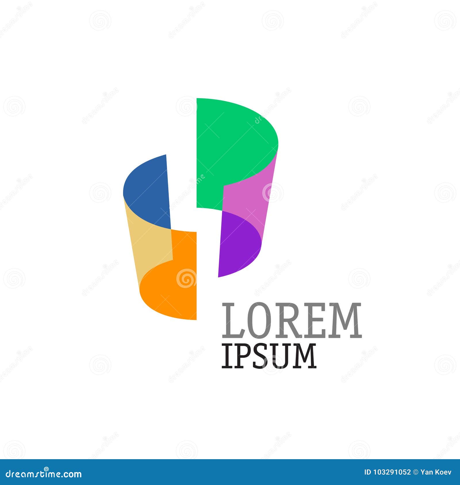 Abstract shapes logo stock vector. Illustration of isolated - 103291052