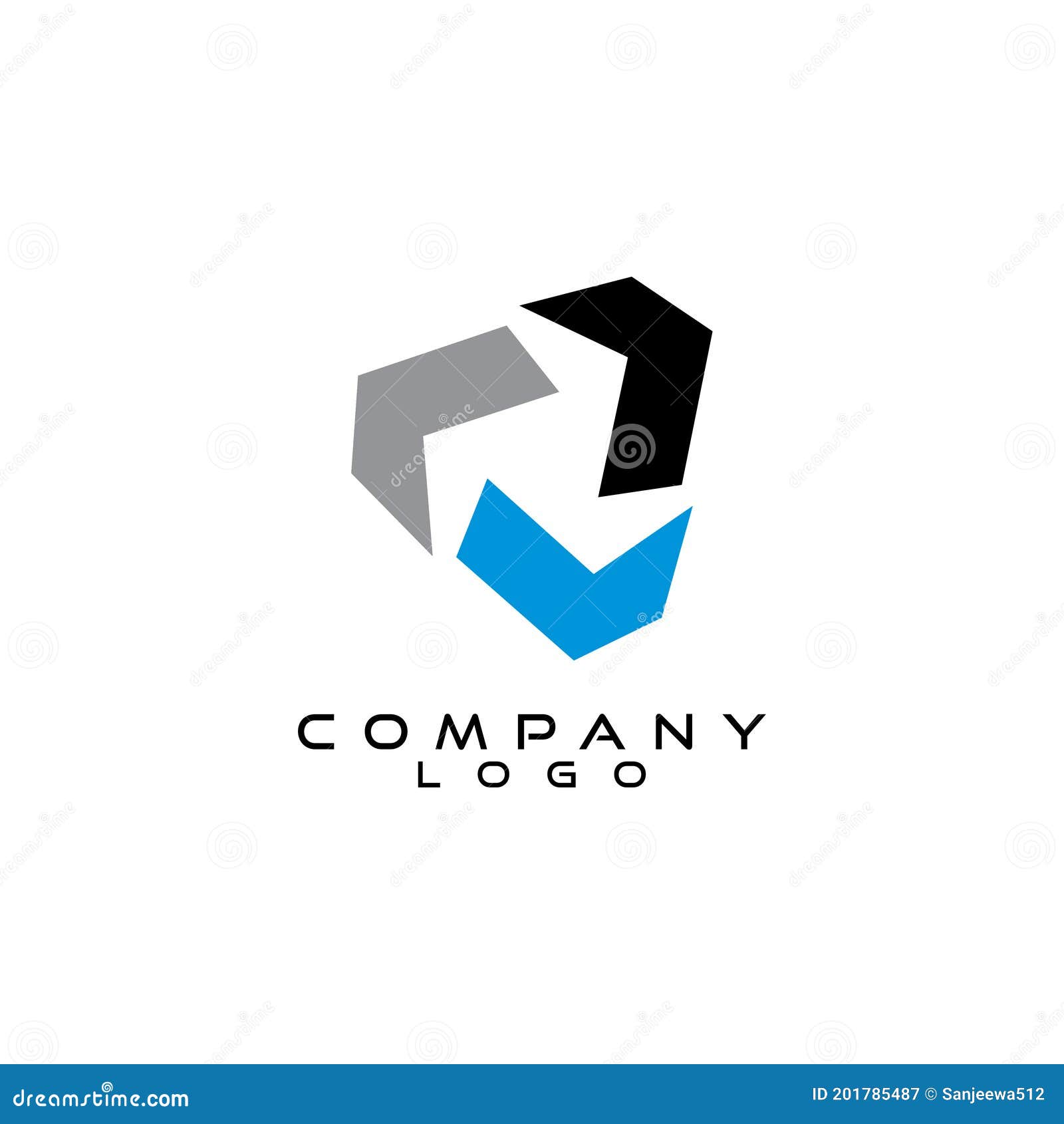 Abstract Shapes Logo Design for Business Company Stock Vector ...