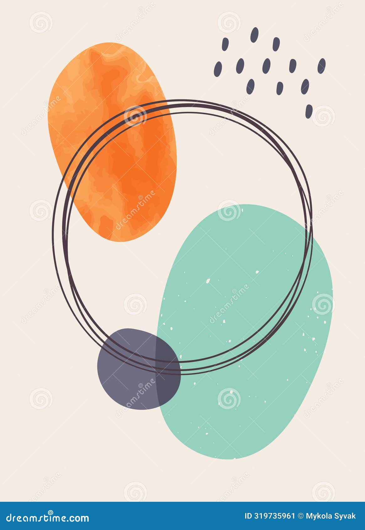 Abstract Shapes Modern Art Frame Stock Vector - Illustration of trendy ...