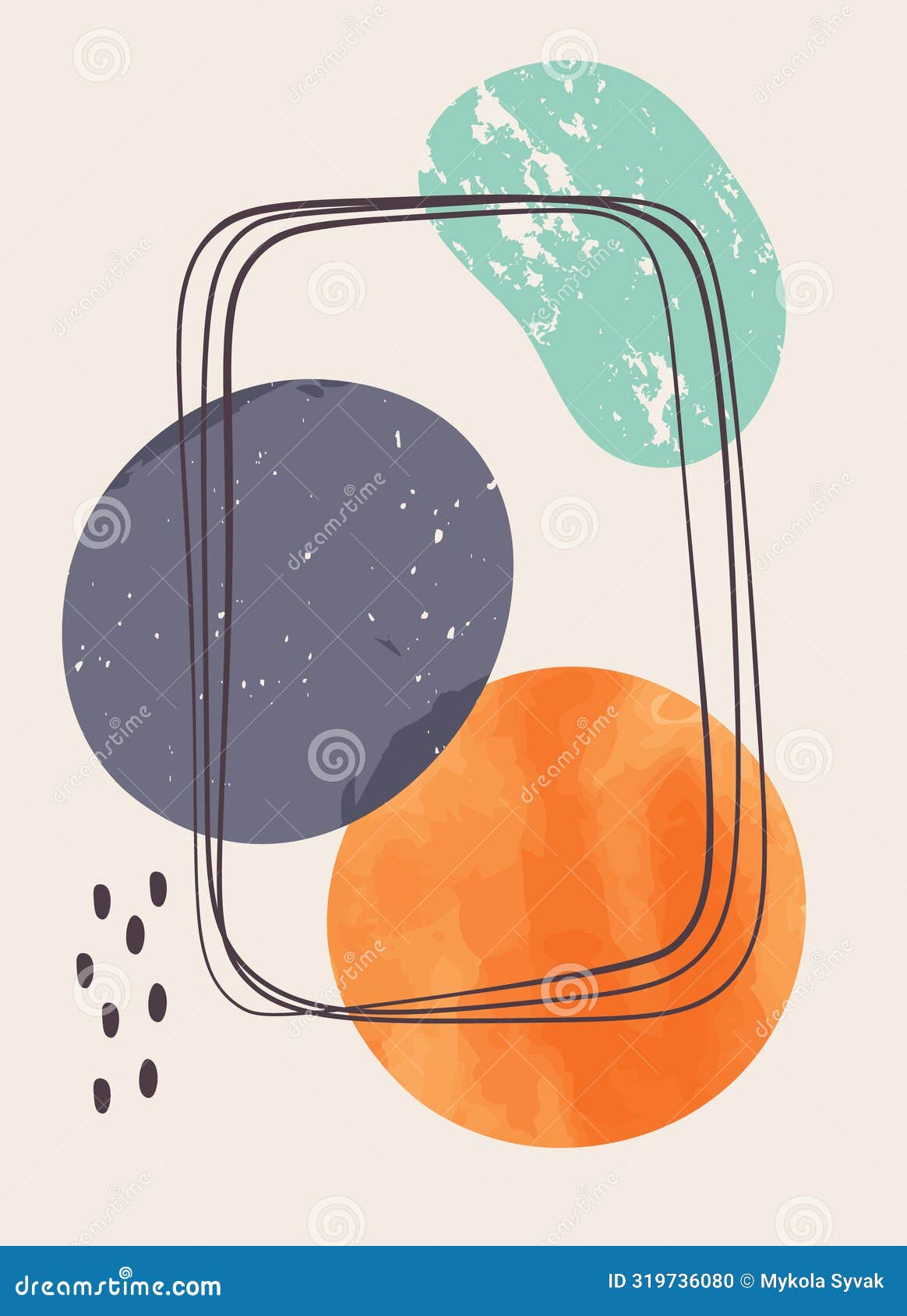 Abstract Shapes Modern Art Frame Stock Vector - Illustration of frame ...