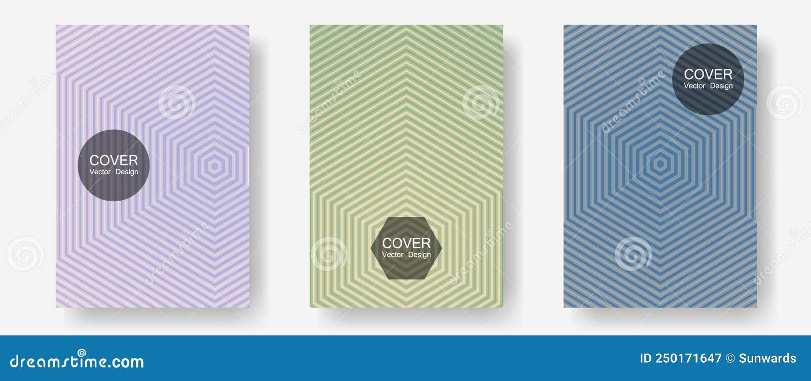 Abstract Shapes of Multiple Lines Halftone Patterns. Stock Vector ...