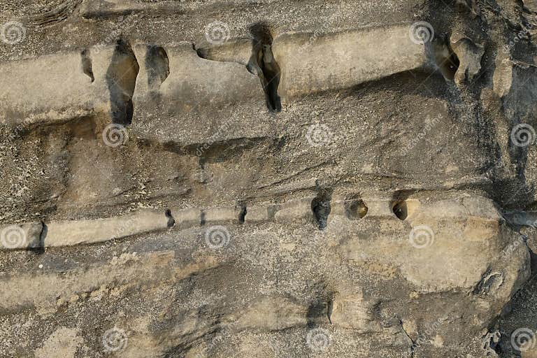 Abstract Shapes, Patterns and Textures of Limestone Surface with Holes ...