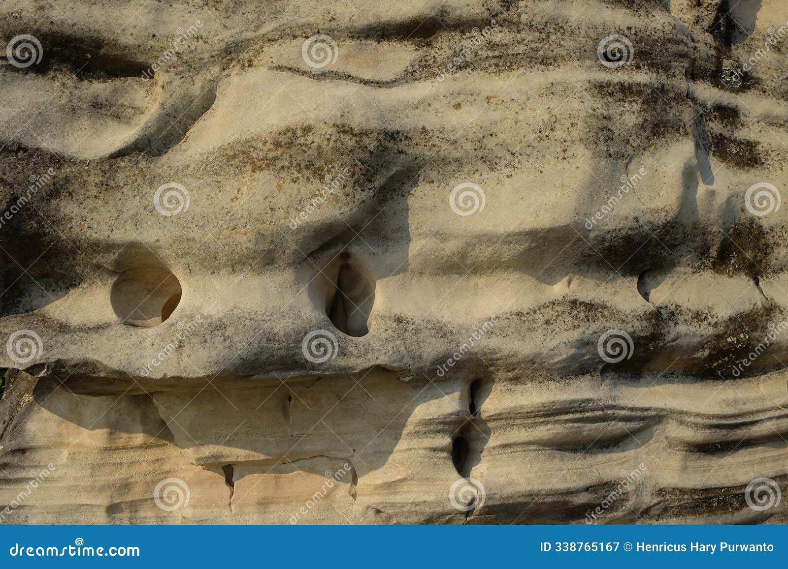 Abstract Shapes, Patterns and Textures of Limestone Surface with Holes ...