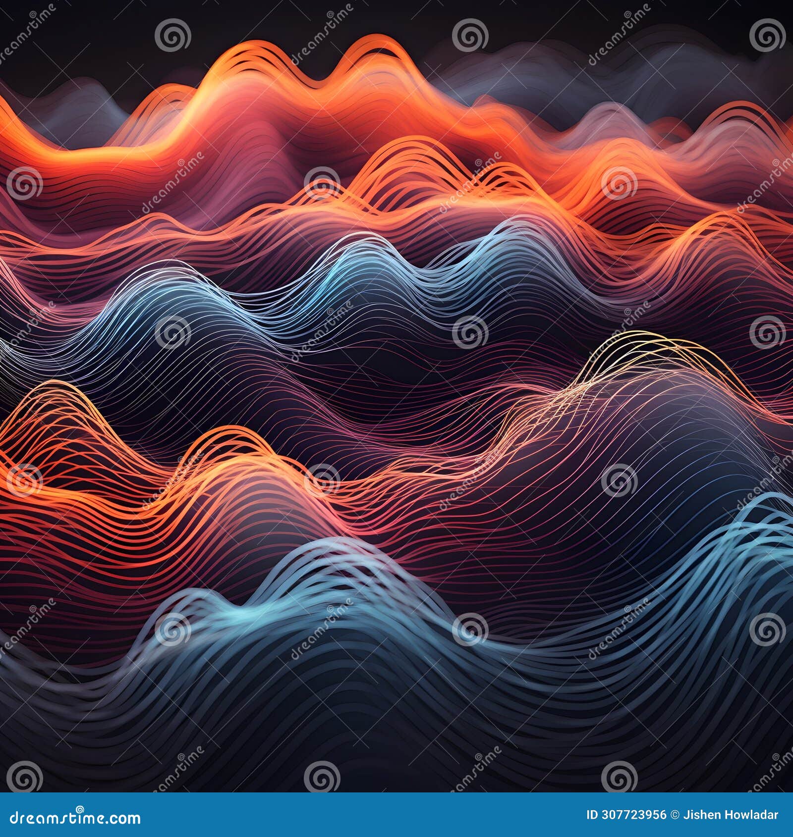 Abstract Shapes and Patterns To Convey Amplitude Variations Stock Illustration - Illustration of ...