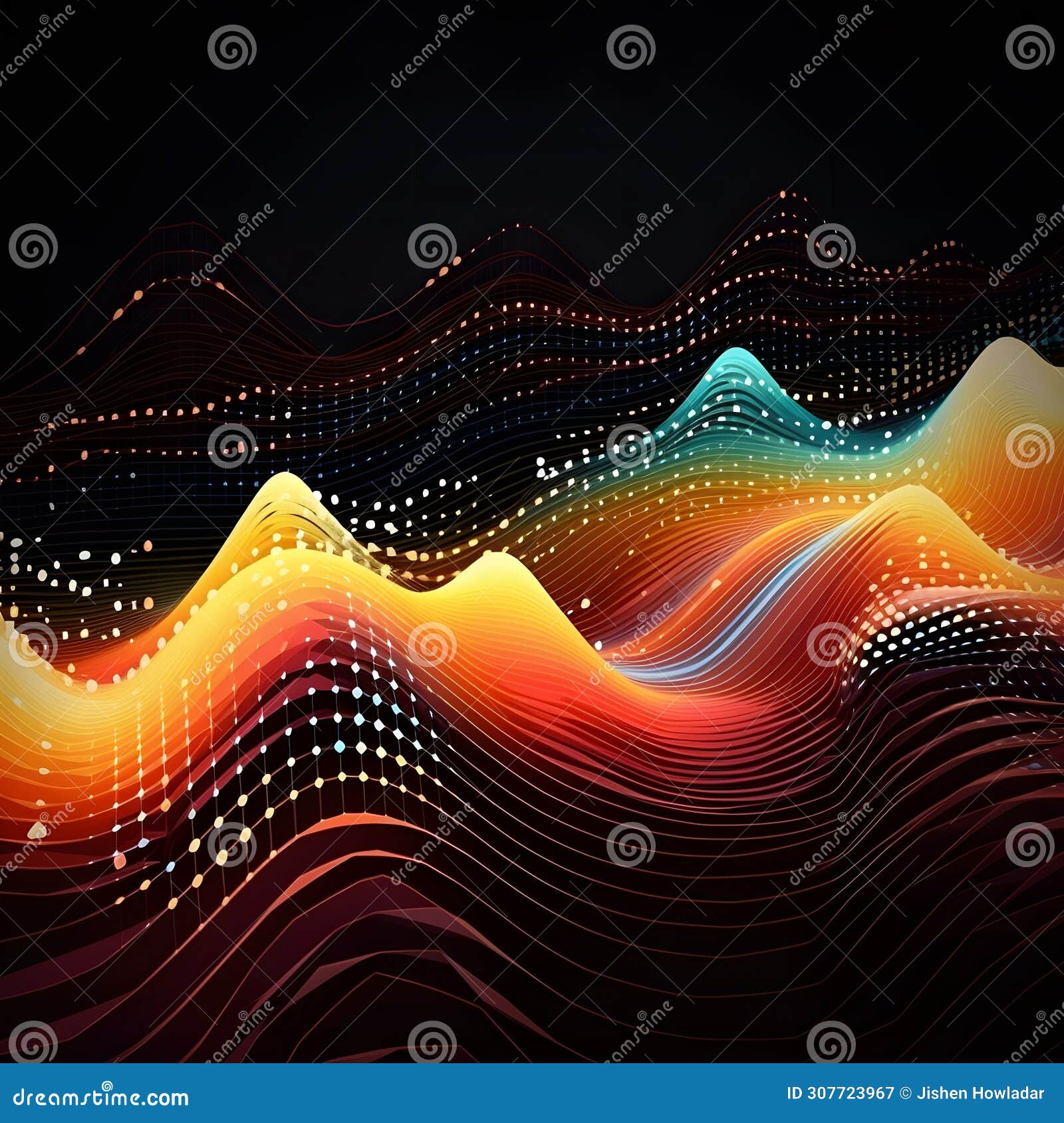 Abstract Shapes and Patterns To Convey Amplitude Variations Stock Illustration - Illustration of ...
