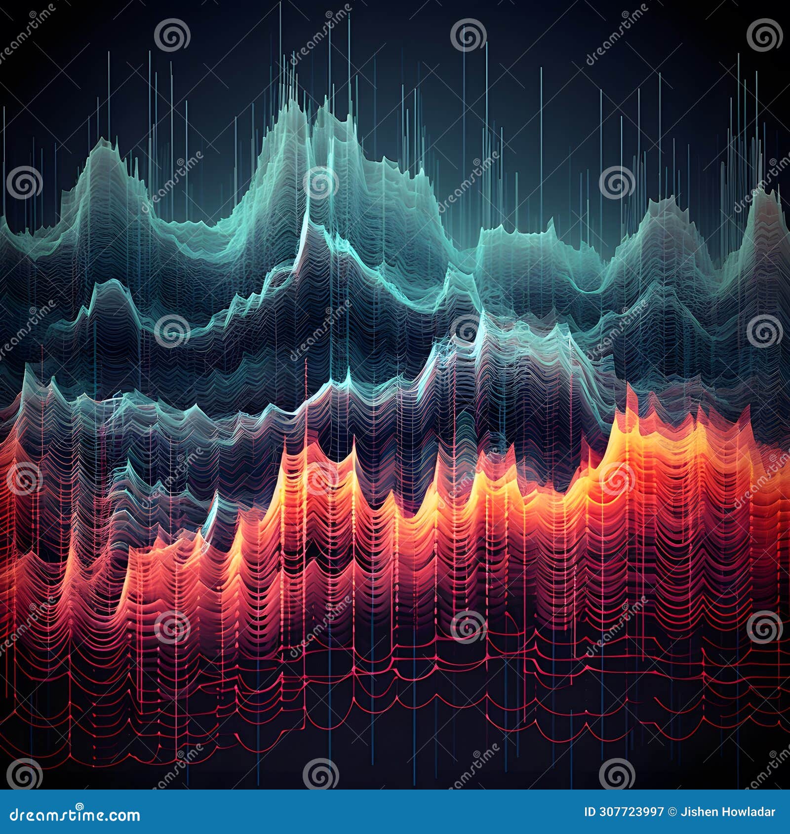 Abstract Shapes and Patterns To Convey Amplitude Variations Stock Illustration - Illustration of ...